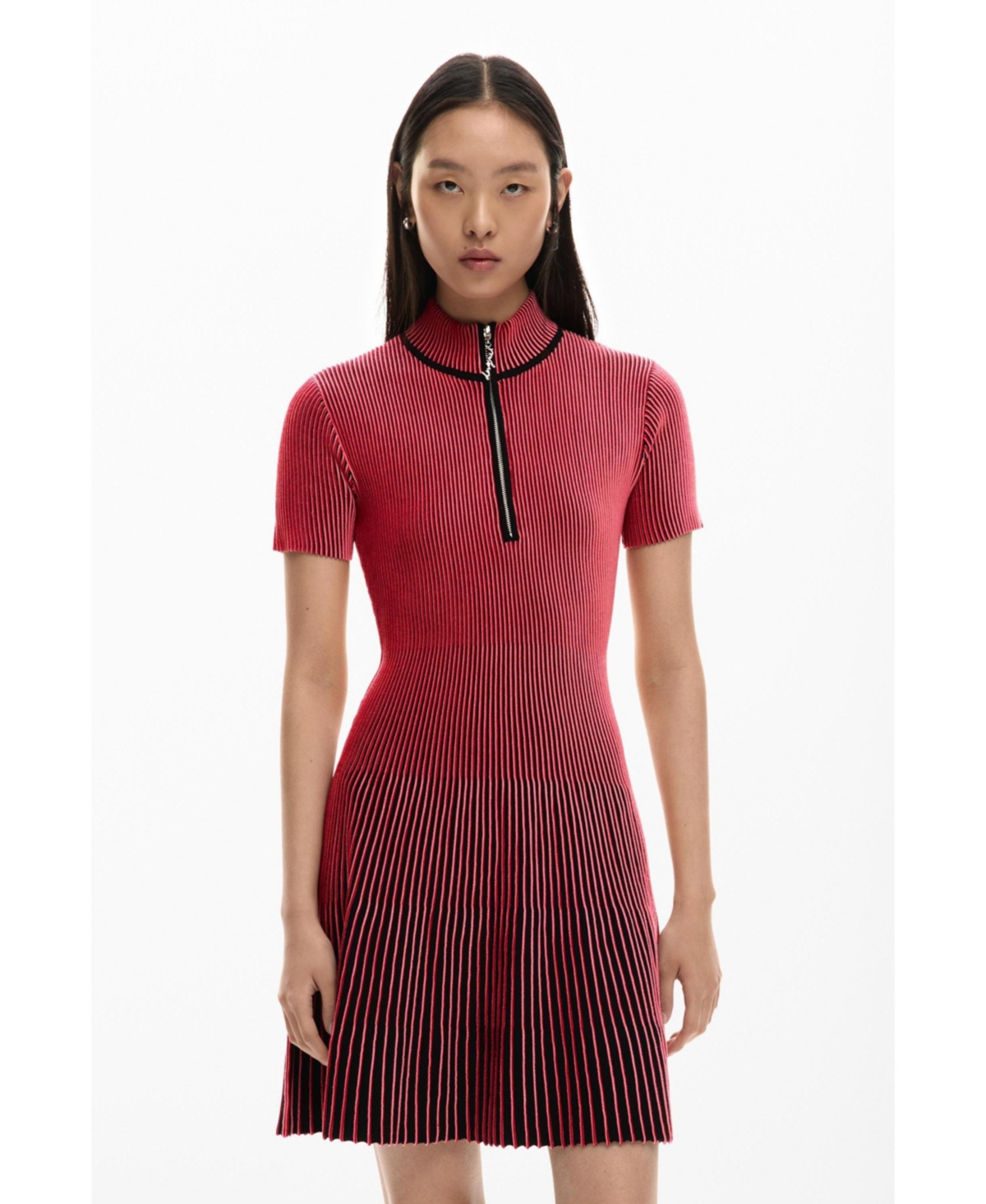 Click here for Desigual Womens Short iridescent dress - Red prices