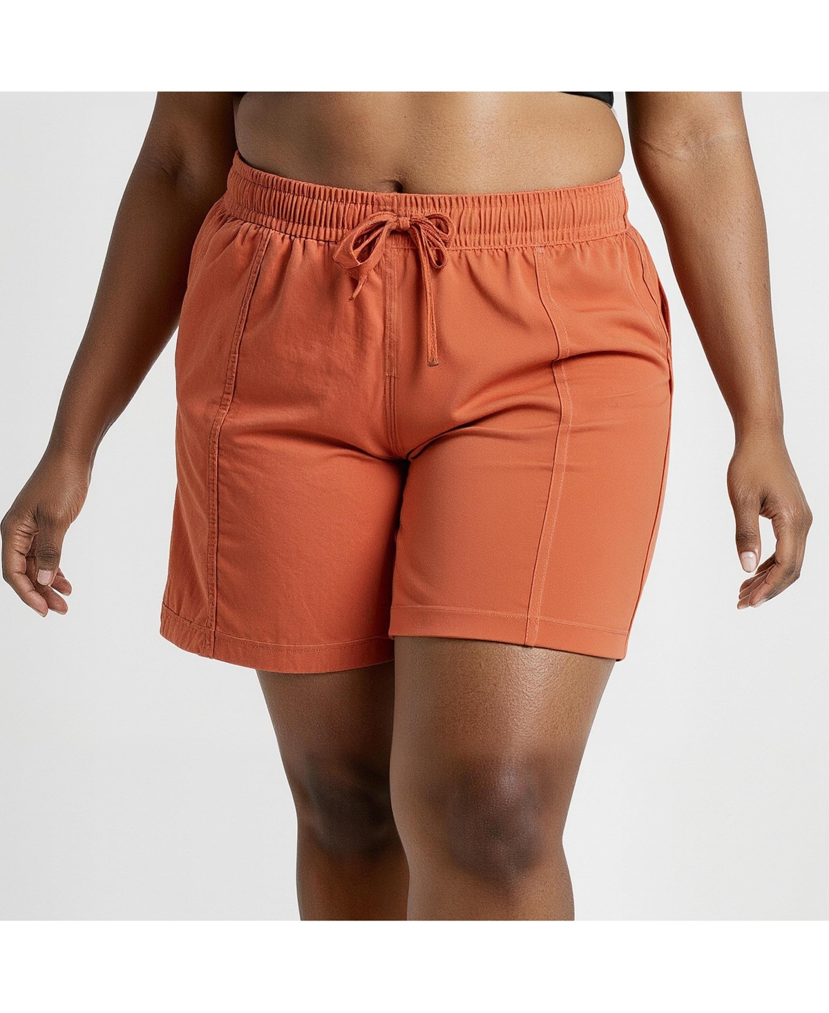 Click here for Calypsa Plus Size 7" Board Shorts - Rust prices