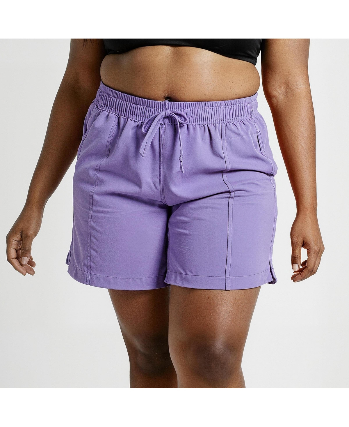 Click here for Calypsa Plus Size 7" Board Shorts - Lavender prices