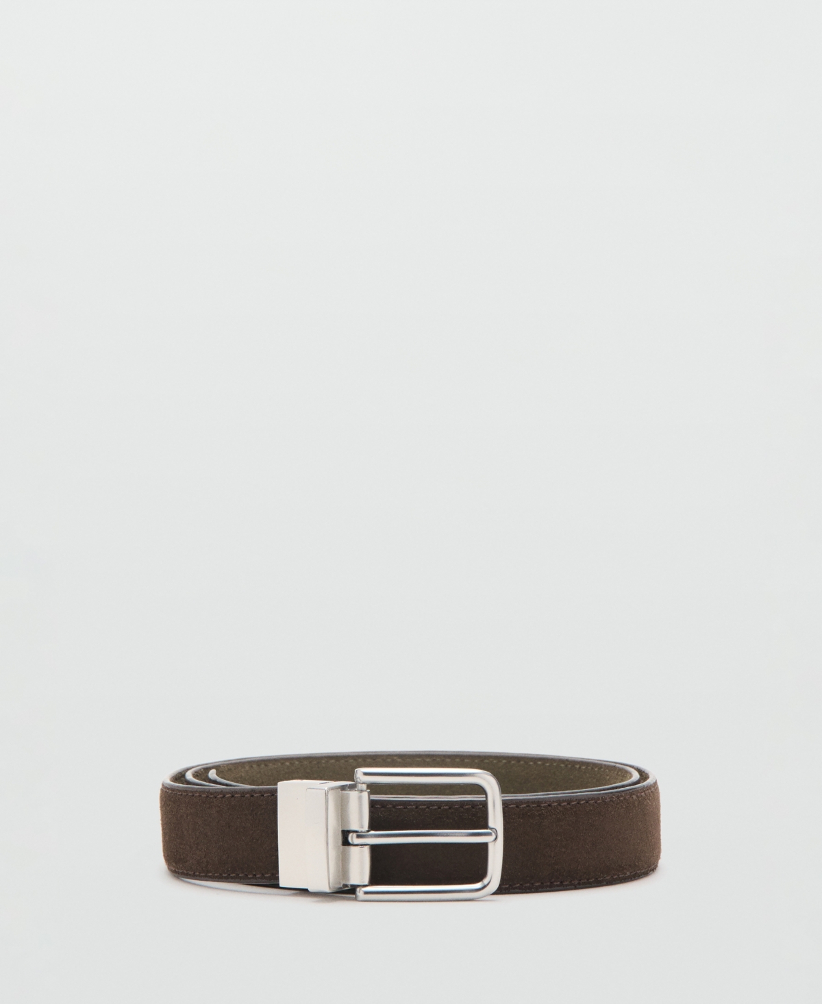 Click here for Mango Mens Buckle Leather Belt - Brown prices