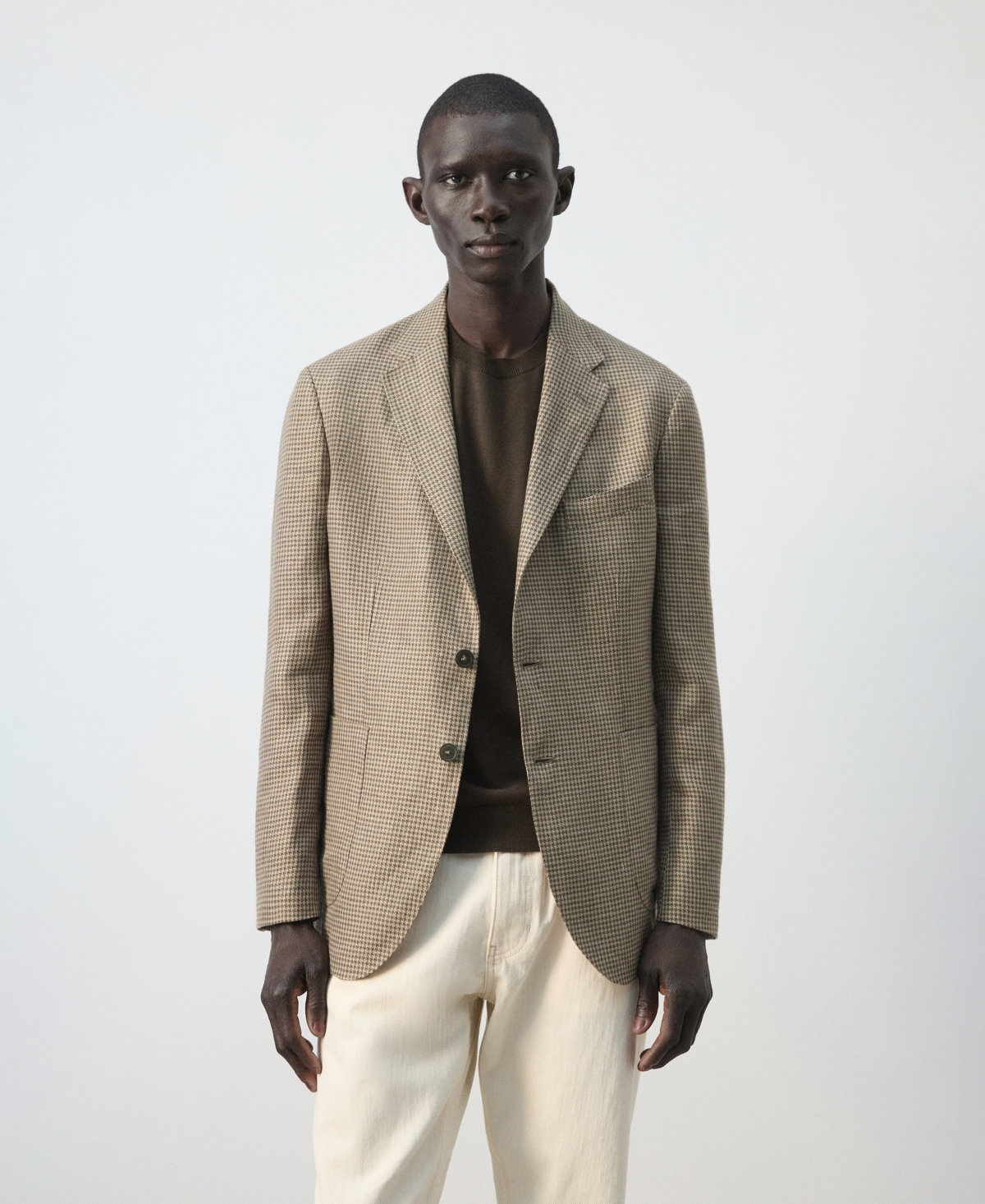 Click here for Mango Mens Patch Pockets Blazer - Brown prices