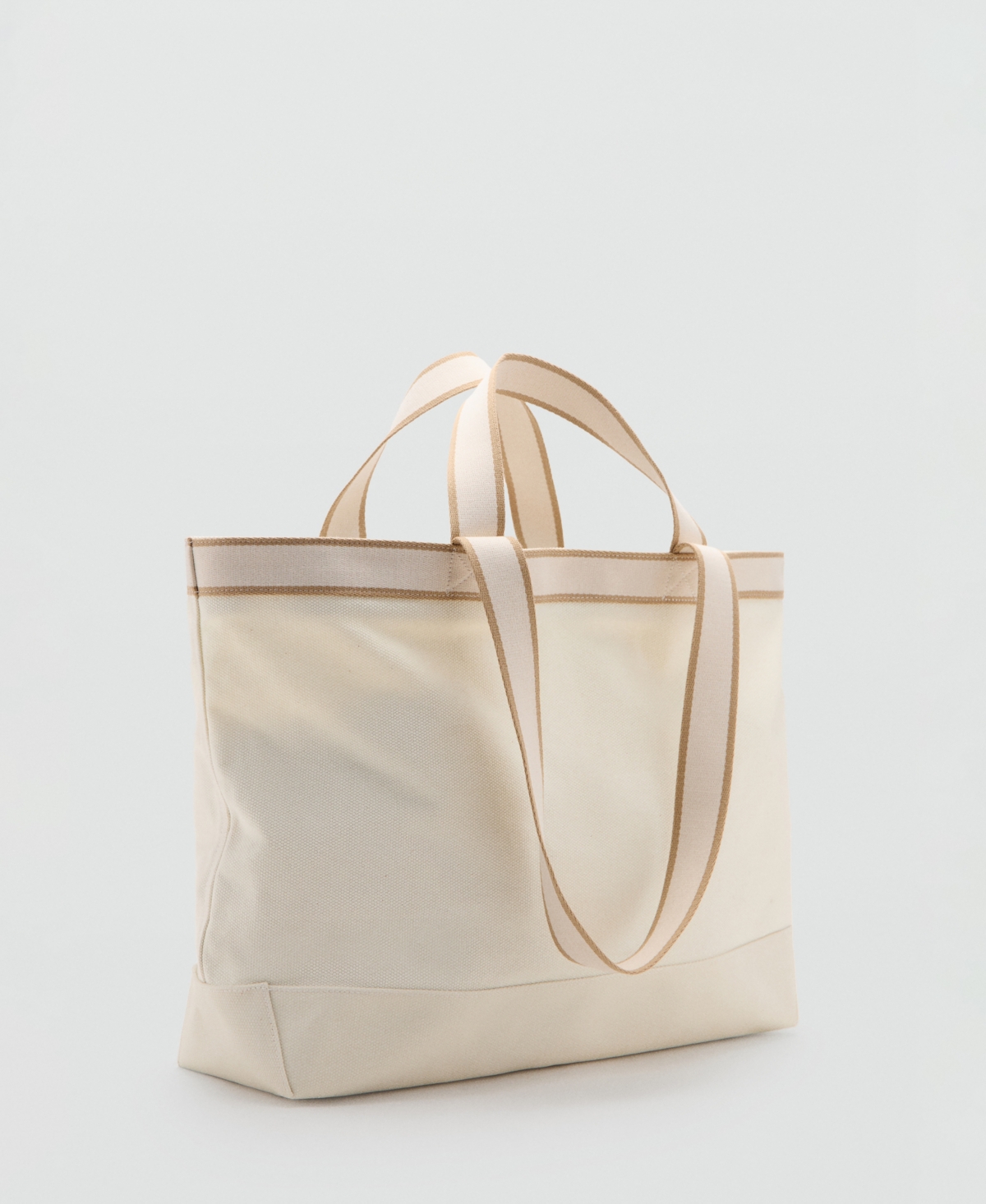 Click here for Mango Mens Piping Detail Tote Bag - White prices