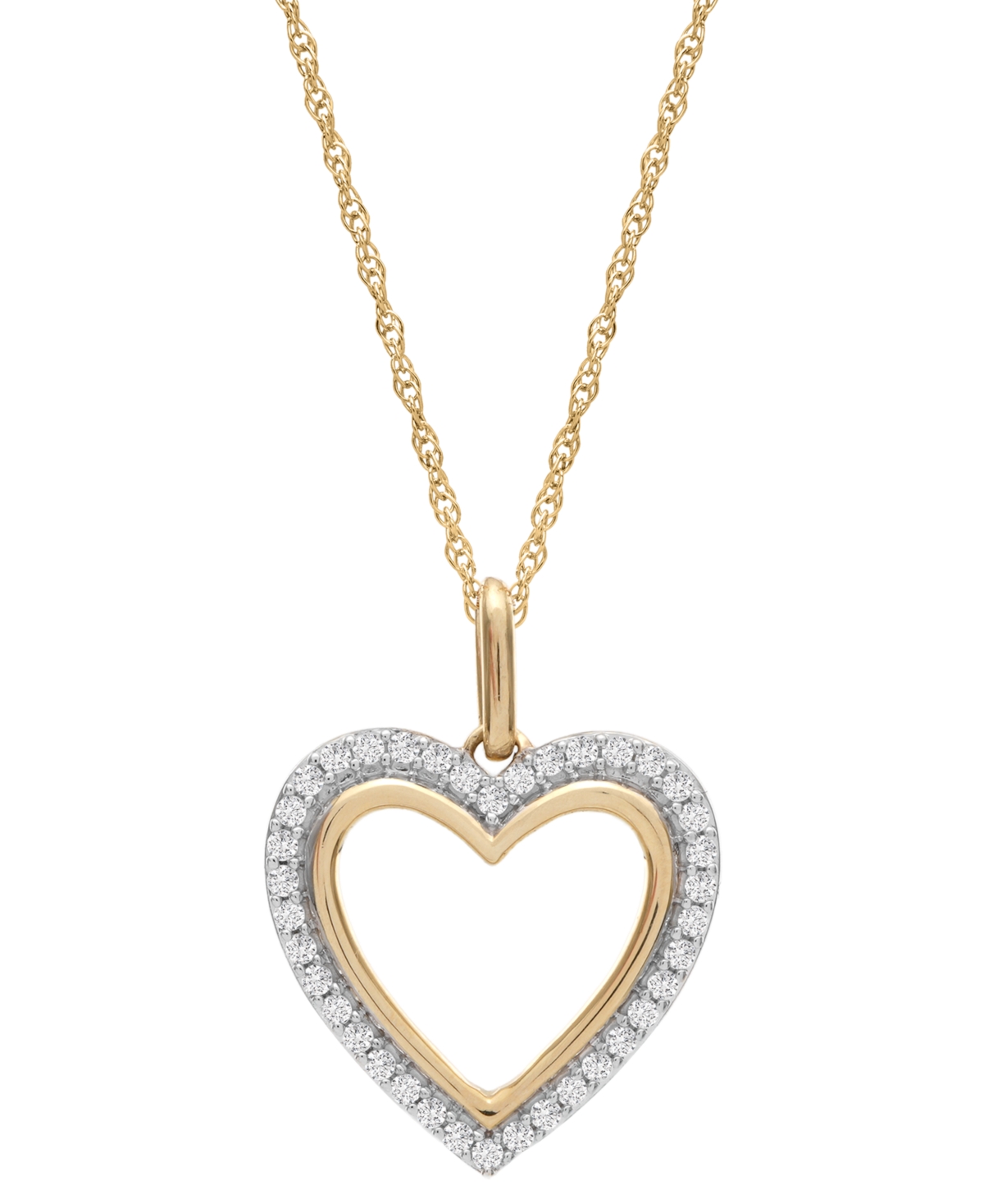 Click here for Macys Diamond Heart Pendant Necklace (1/4 ct. t.w.... prices