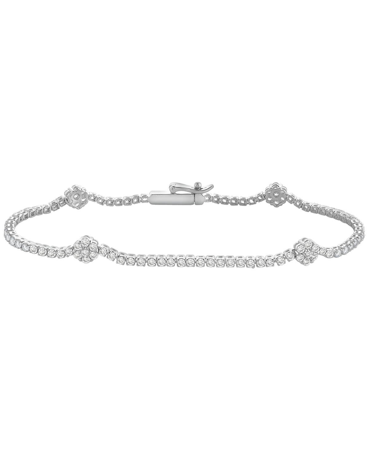 Click here for Macys Diamond Flower Bracelet (2 ct. t.w.) in 10k... prices