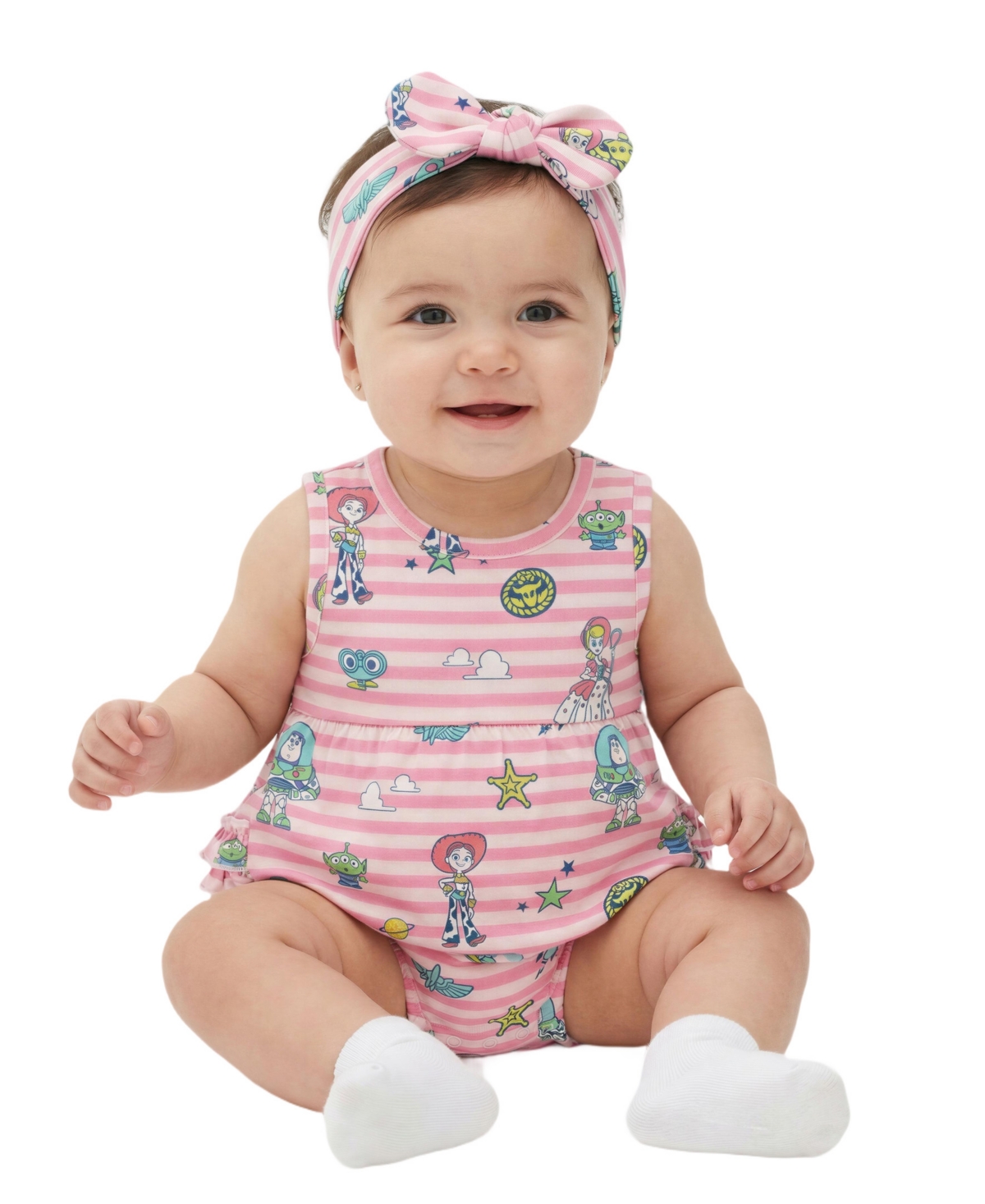 Click here for Disney Baby Girls Toy Story Sunsuit with Headband... prices