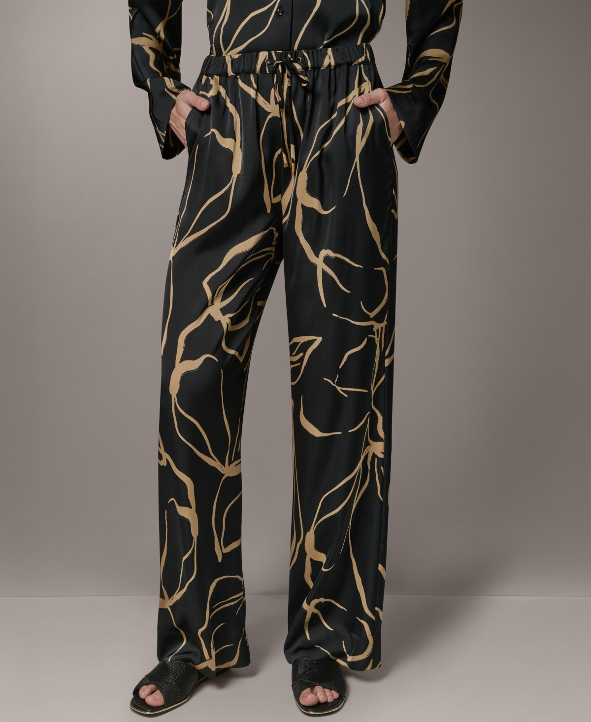 Click here for Donna Karan New York Womens Printed Wide-Leg Pull-... prices