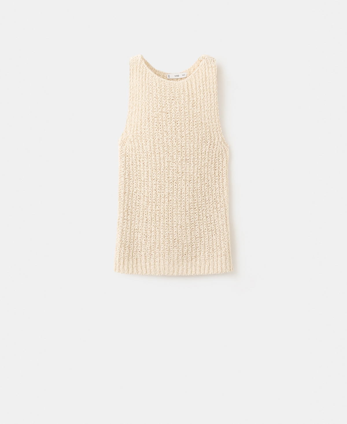 Click here for Mango Womens Round-Neck Knitted Top - Sand prices