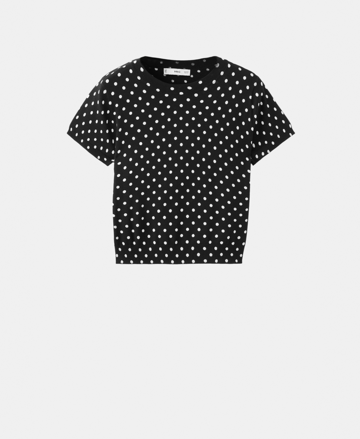 Click here for Mango Womens Polka-Dot Knitted Sweater - Black prices
