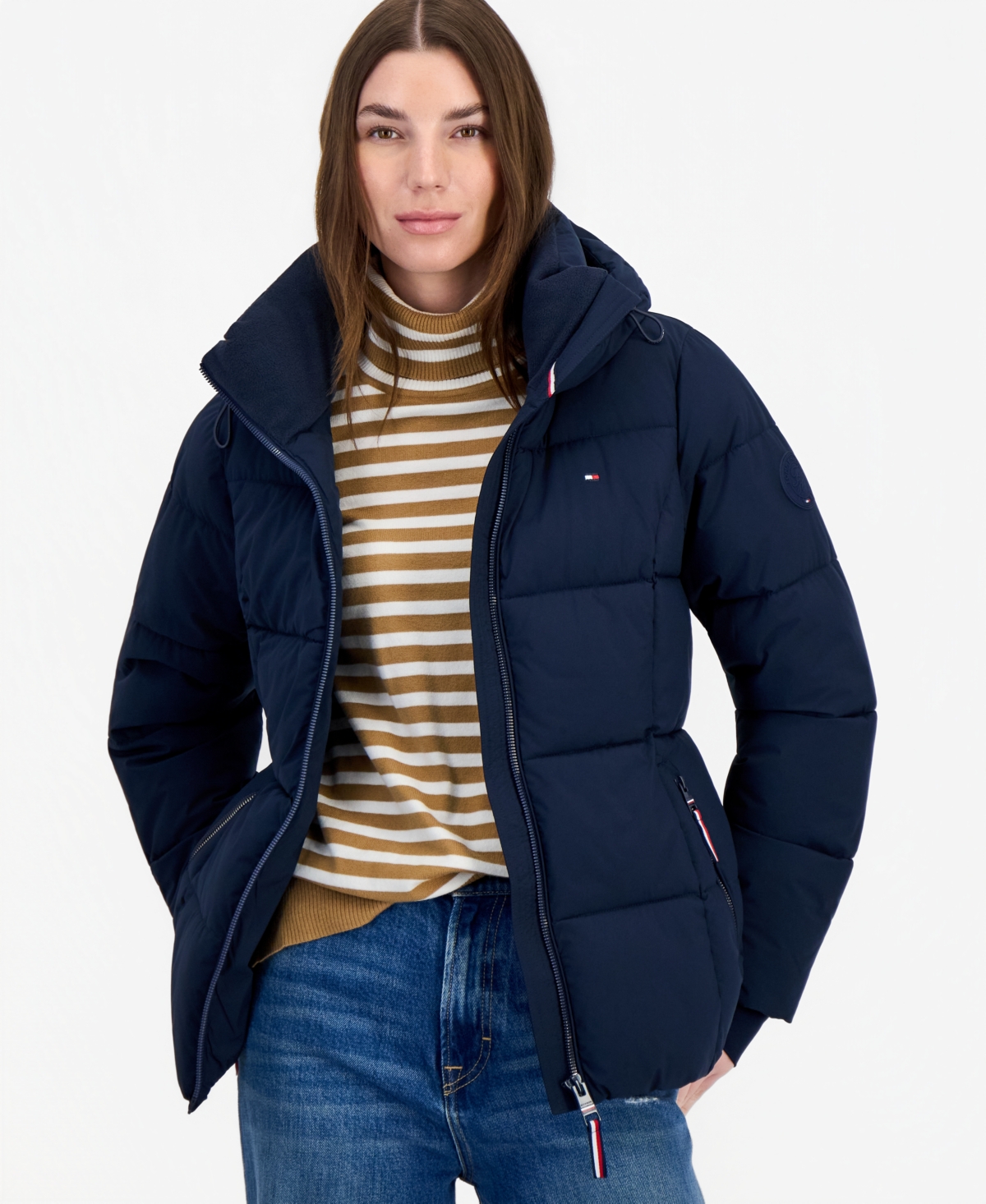 Click here for Tommy Hilfiger Womens Short Hooded Puffer Jacket -... prices