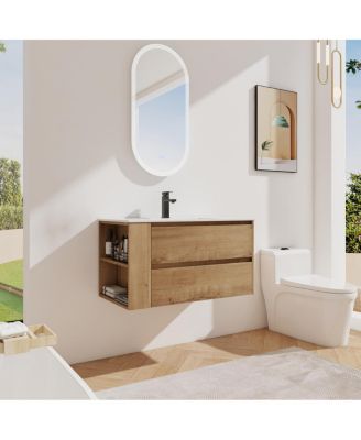 Click here for Sillysis Wall Mounted Bathroom Vanity With Ceramic... prices