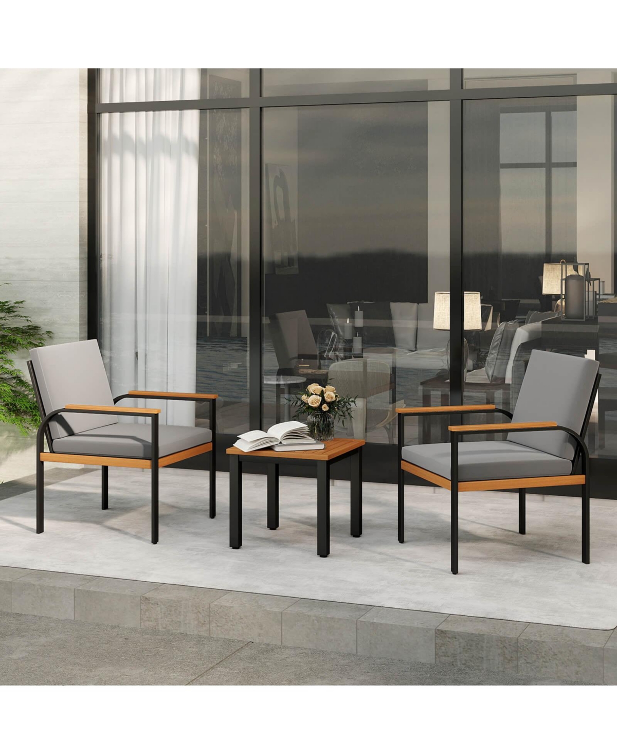 Click here for Costway 3 Pcs Patio Furniture Set with Coffee Tabl... prices