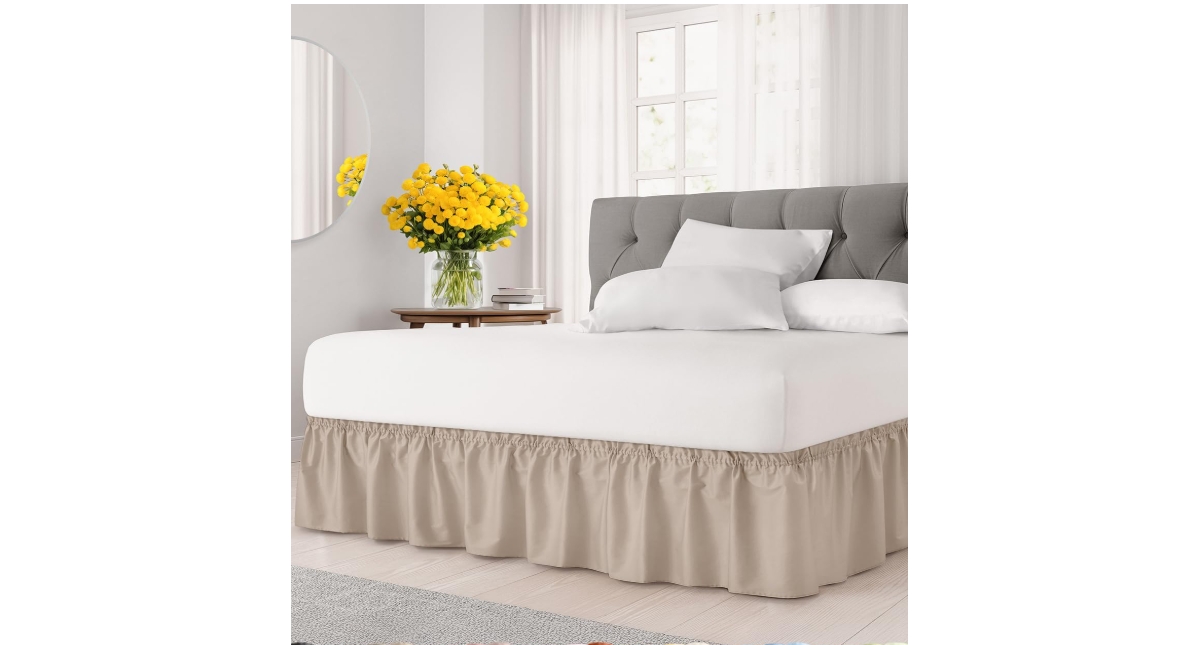 Click here for Ruffled Elastic Wrap Around Bedskirt 15 Inch Drop... prices