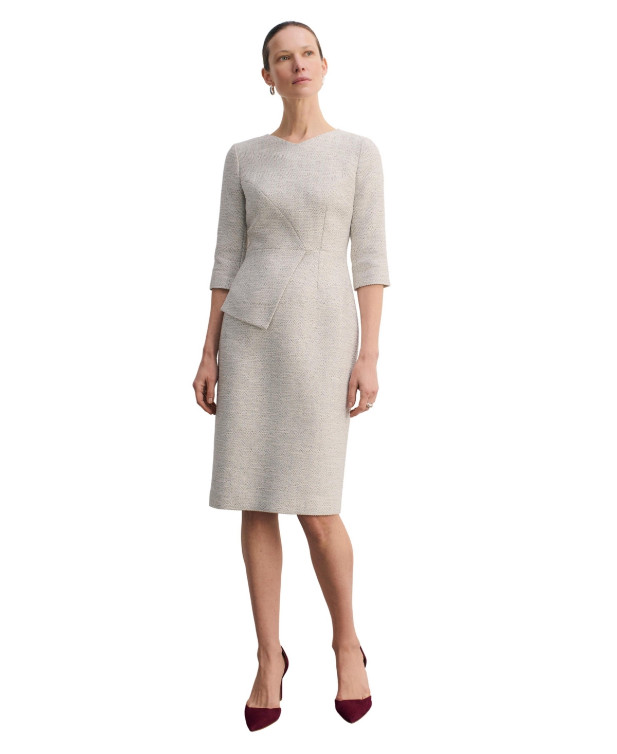 Click here for The Fold Womens Eaton Signature Tweed Dress - Ivor... prices