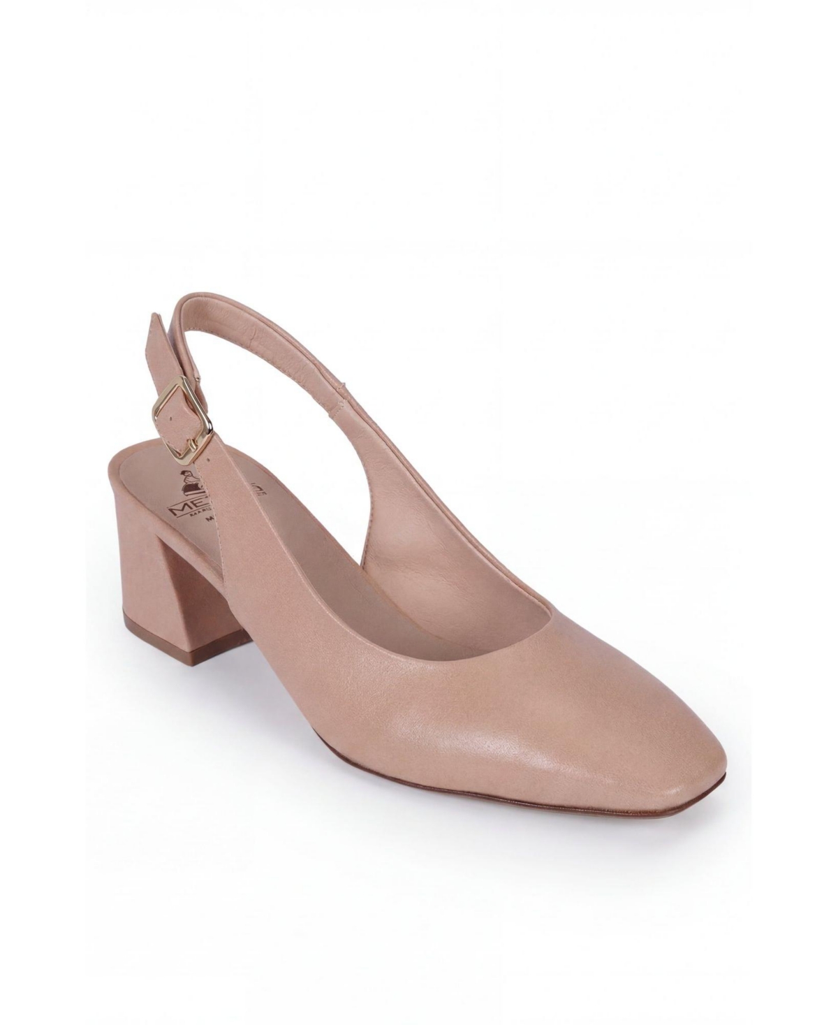 Click here for Menina Step Womens Pia Leather Slingback Pump - Nu... prices