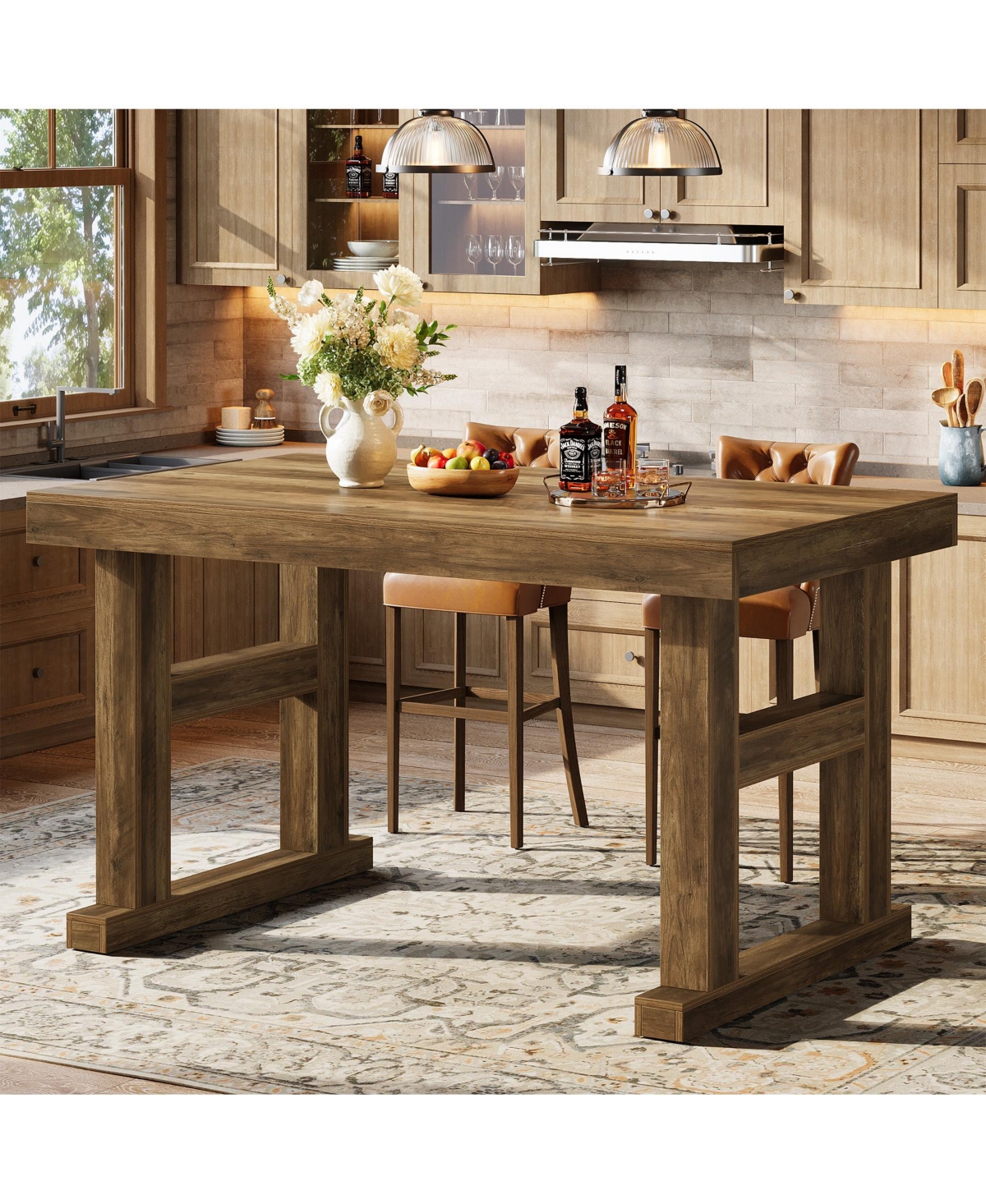 Click here for Tribesigns 63 Counter Height Bar Table  Industrial... prices