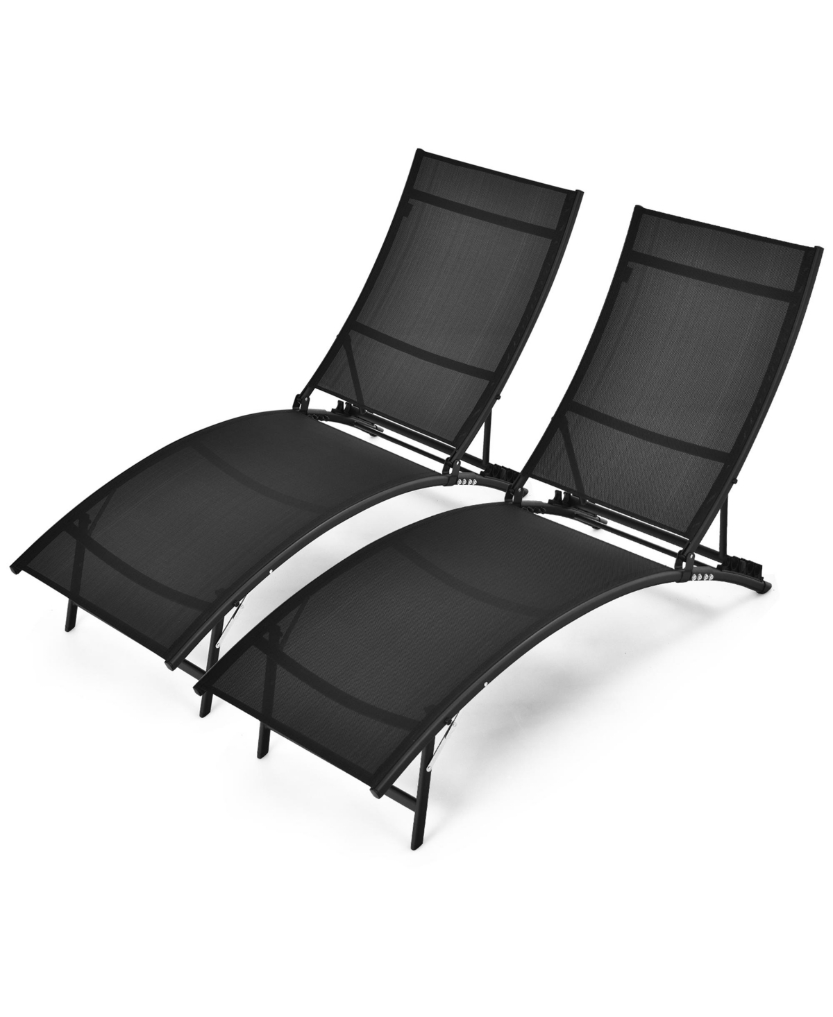 Click here for Gymax 2PCS Outdoor Patio Foldable Chaise Lounge Se... prices