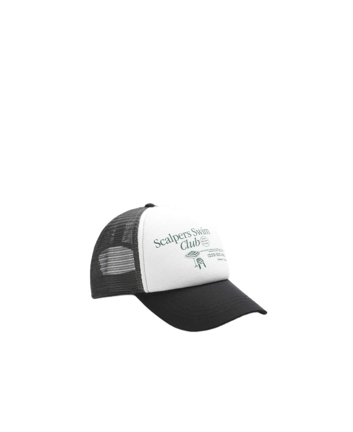 Click here for Scalpers Womens Swim Club Trucker Cap - Black/Grey prices