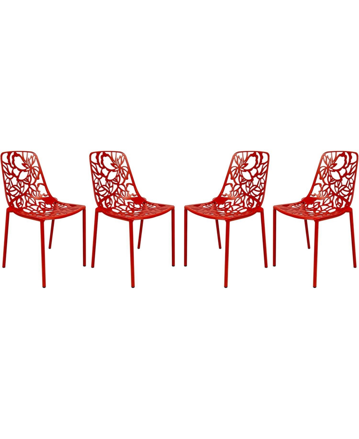 Click here for LeisureMod Modern Devon Aluminum Chair  Set of 4 -... prices