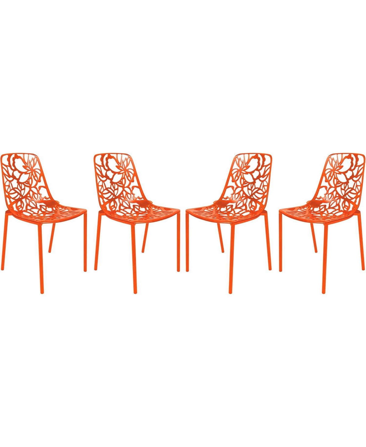 Click here for LeisureMod Modern Devon Aluminum Chair  Set of 4 -... prices