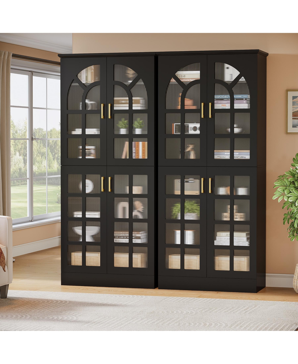 Click here for Tribesigns 8-Tier Bookshelf with Doors and Led Lig... prices