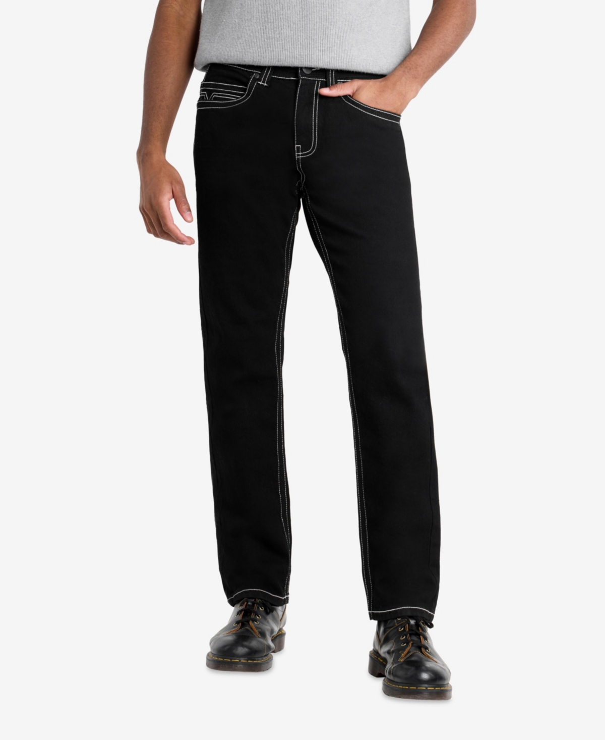 Click here for Cultura Mens Saddle Stitch Color Denim With Flap P... prices