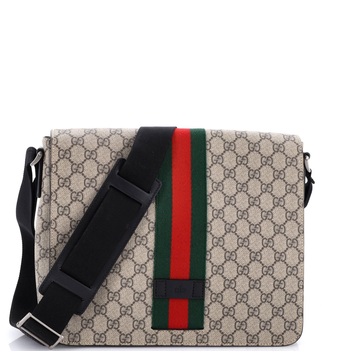Click here for Pre-Owned Gucci Medium Web Flap Messenger Bag Gg C... prices