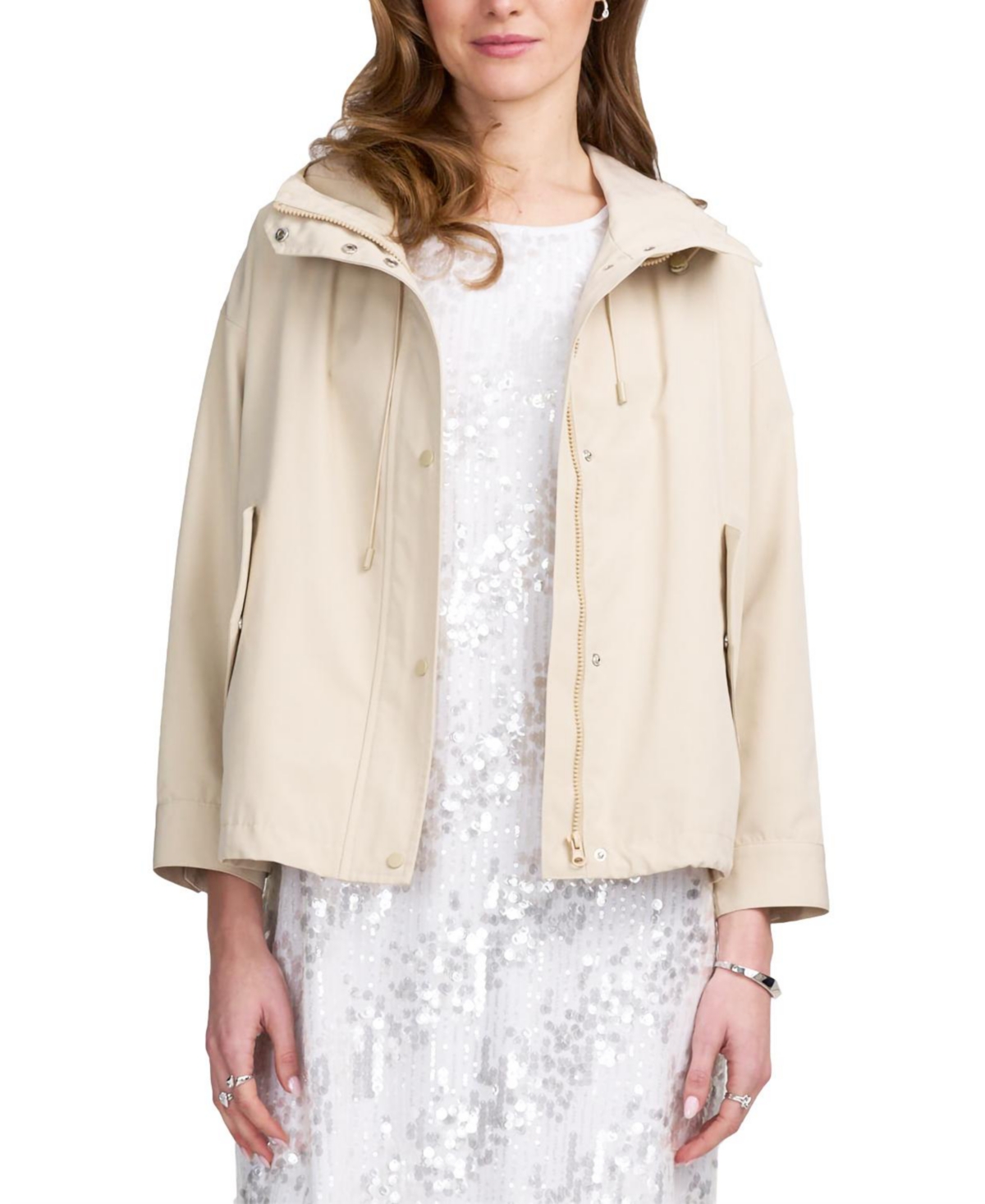 Click here for Elle Collection Womens Hooded Cropped Parka Jacket... prices