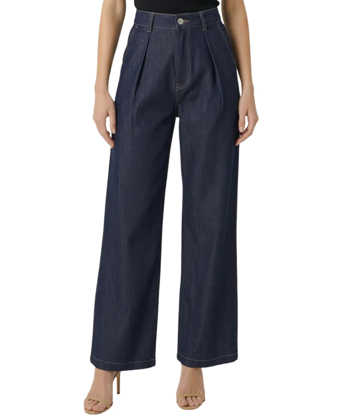 Click here for Modenaire Womens High Waist Pleated Wide Leg Pants... prices