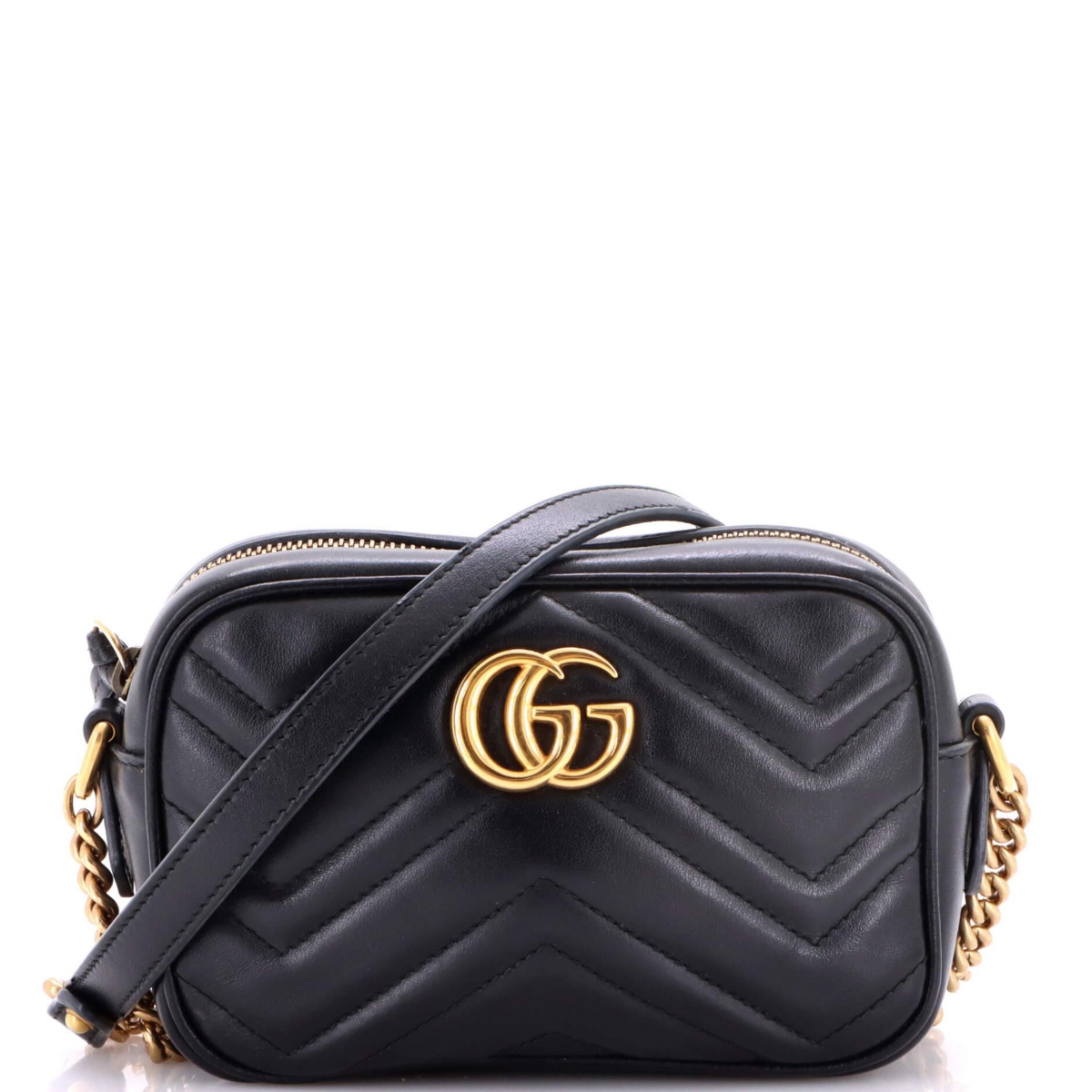 Click here for Pre-Owned Gucci Mini Gg Marmont Shoulder Bag Matel... prices