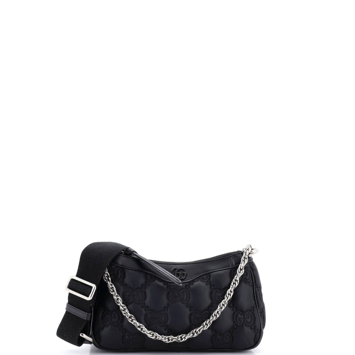 Click here for Pre-Owned Gucci Mini Zip Shoulder Bag Gg Embossed... prices
