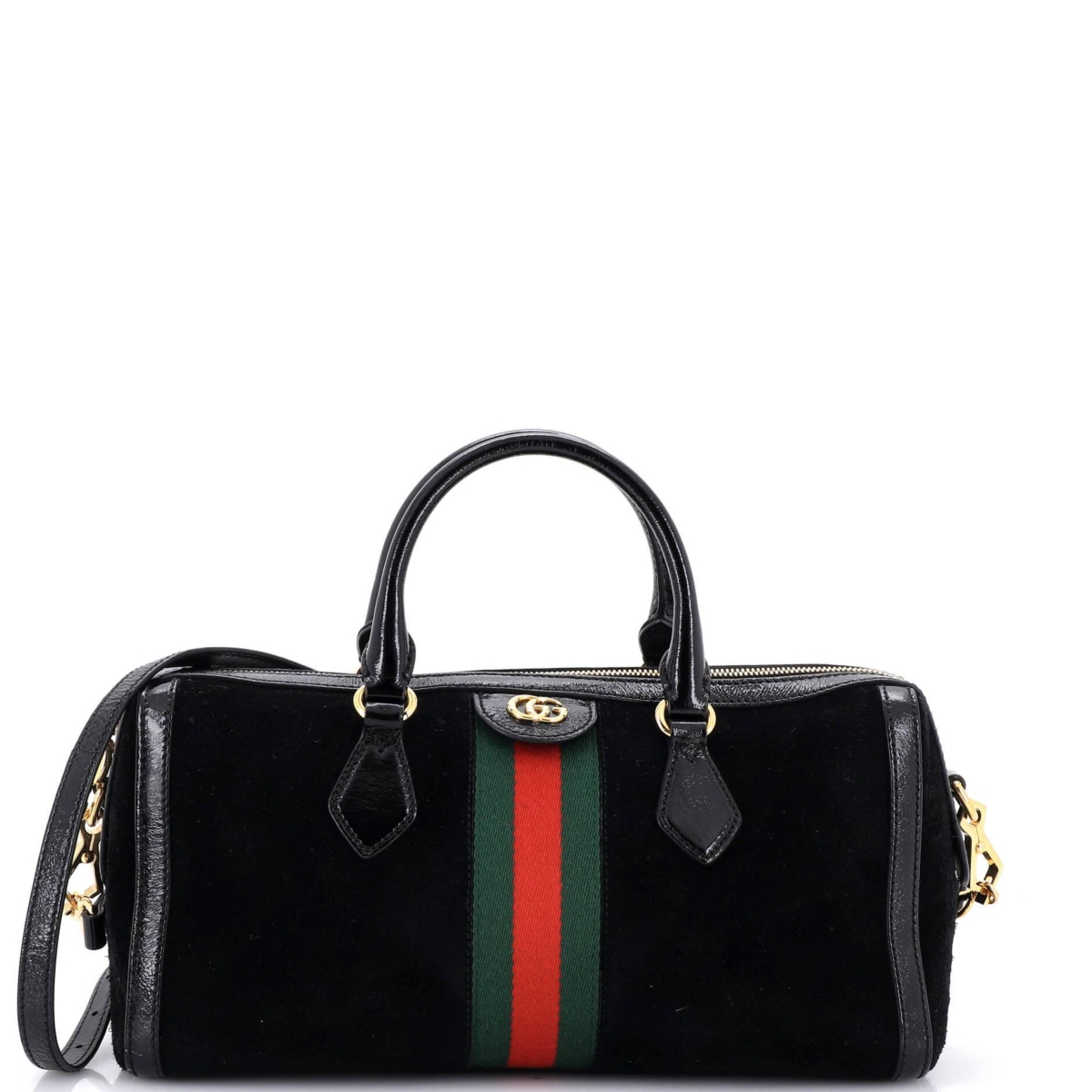 Click here for Pre-Owned Gucci Medium Ophidia Boston Bag Suede -... prices