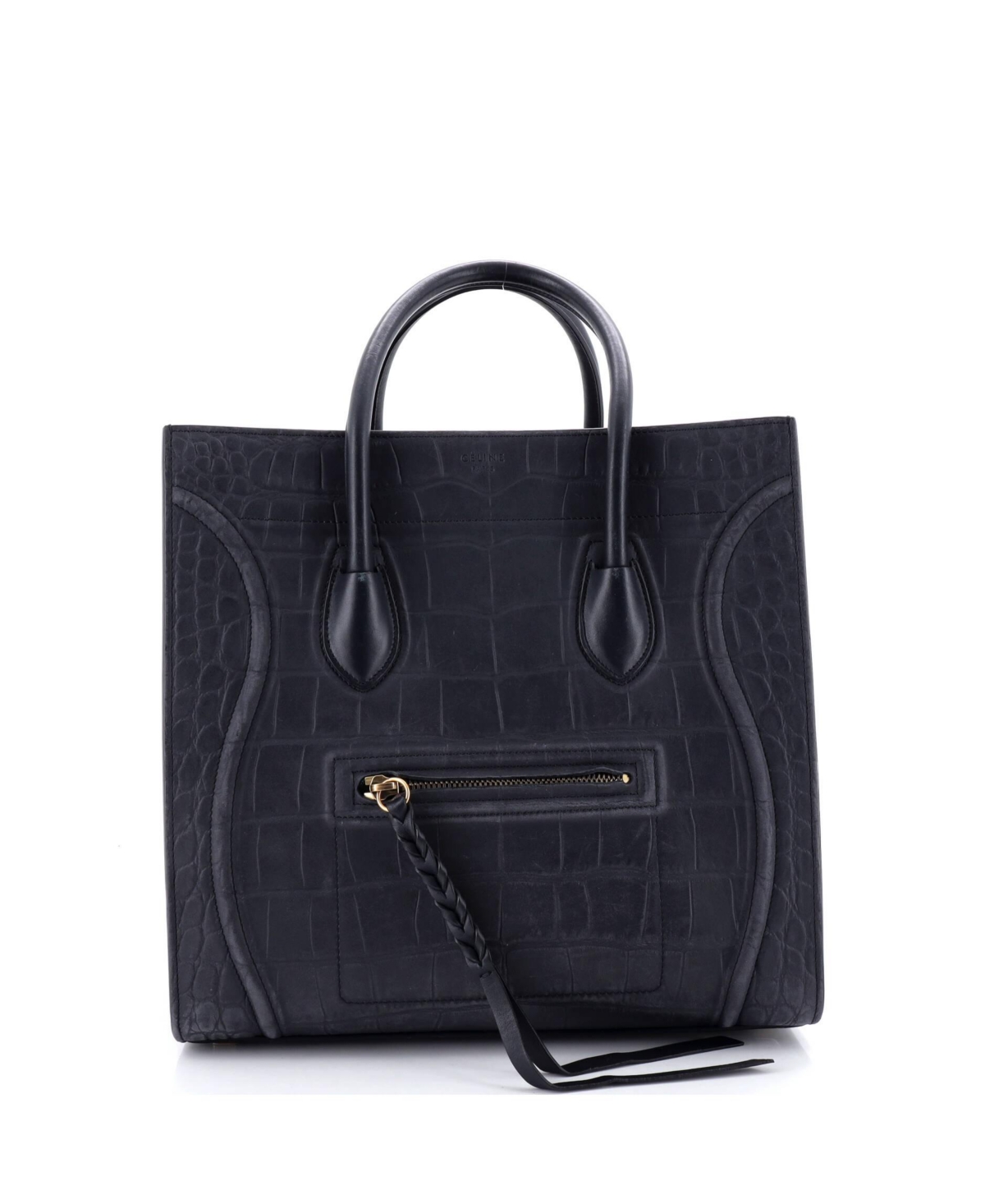 Click here for Pre-Owned Celine Medium Phantom Bag Embossed Leath... prices