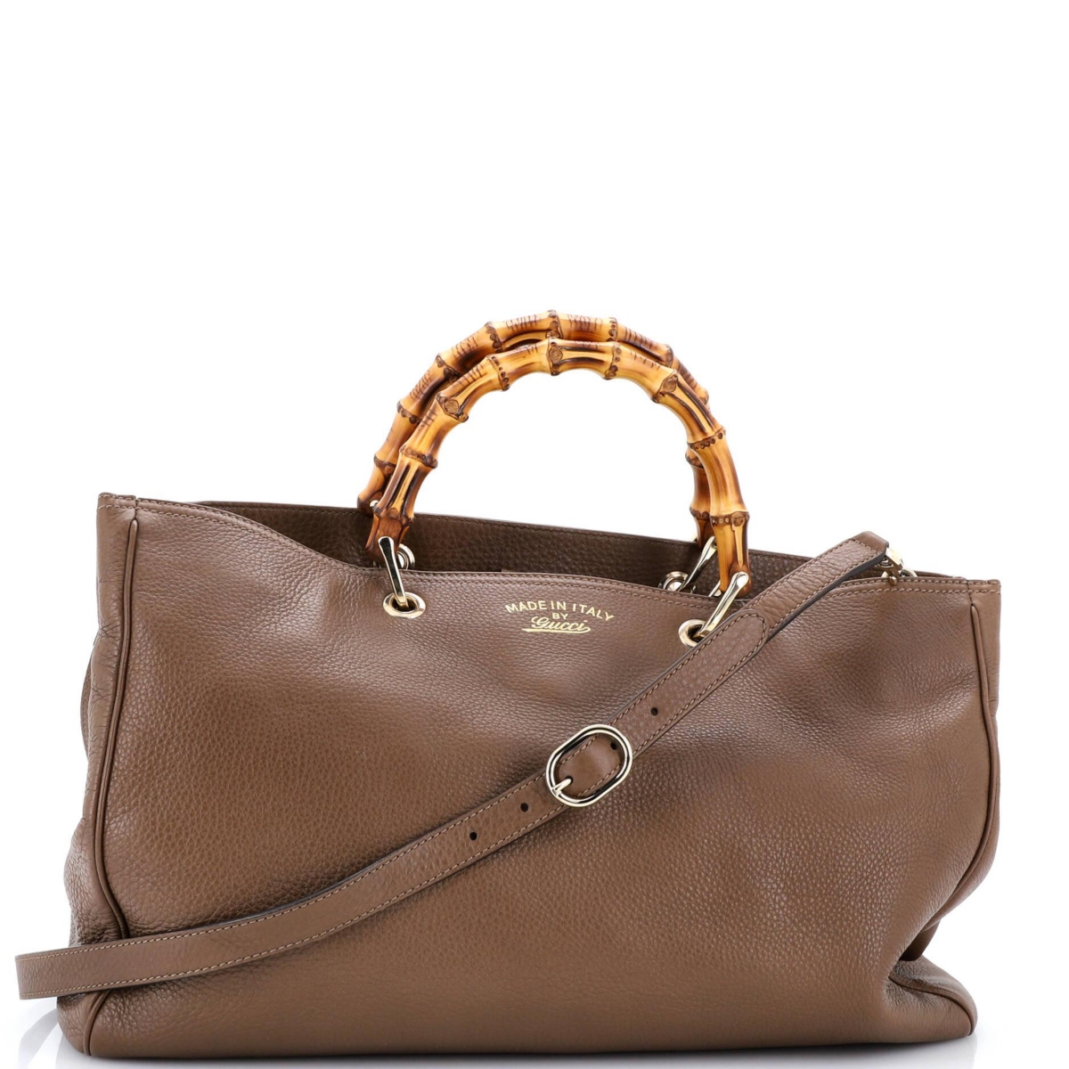 Click here for Pre-Owned Gucci Large Bamboo Shopper Tote Leather... prices