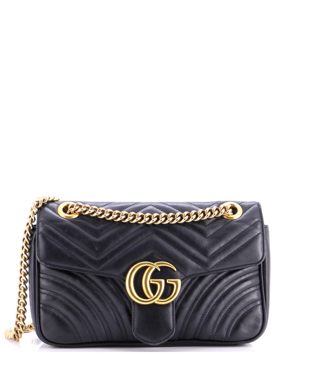 Click here for Pre-Owned Gucci Small Gg Marmont Flap Bag Matelass... prices