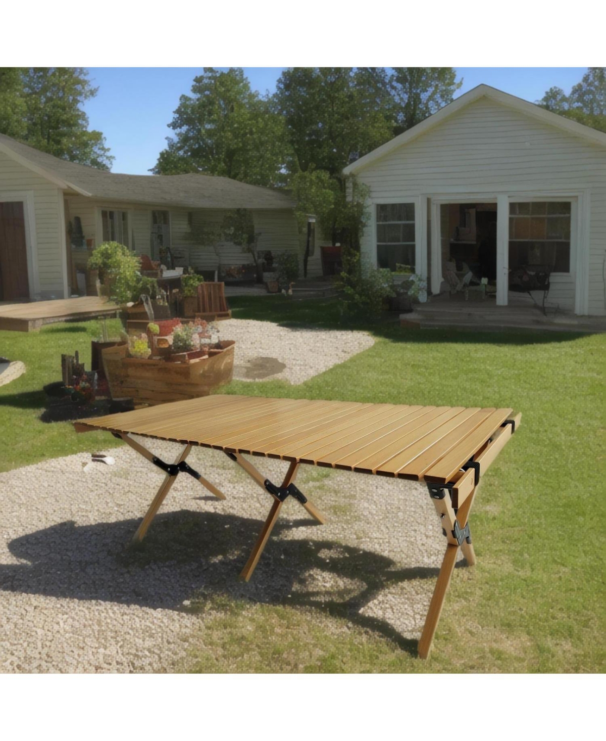 Click here for ECHTPeak 4FT Folding Camping Table  Roll Up Portab... prices