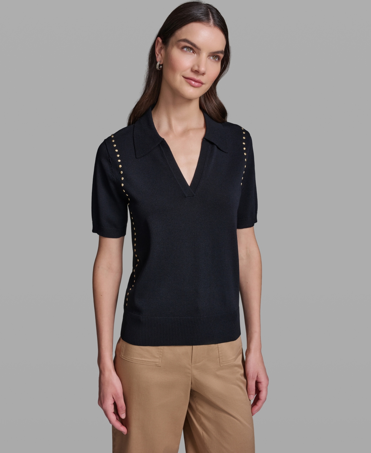 Click here for Karl Lagerfeld Paris Womens Short-Sleeve Nailhead... prices