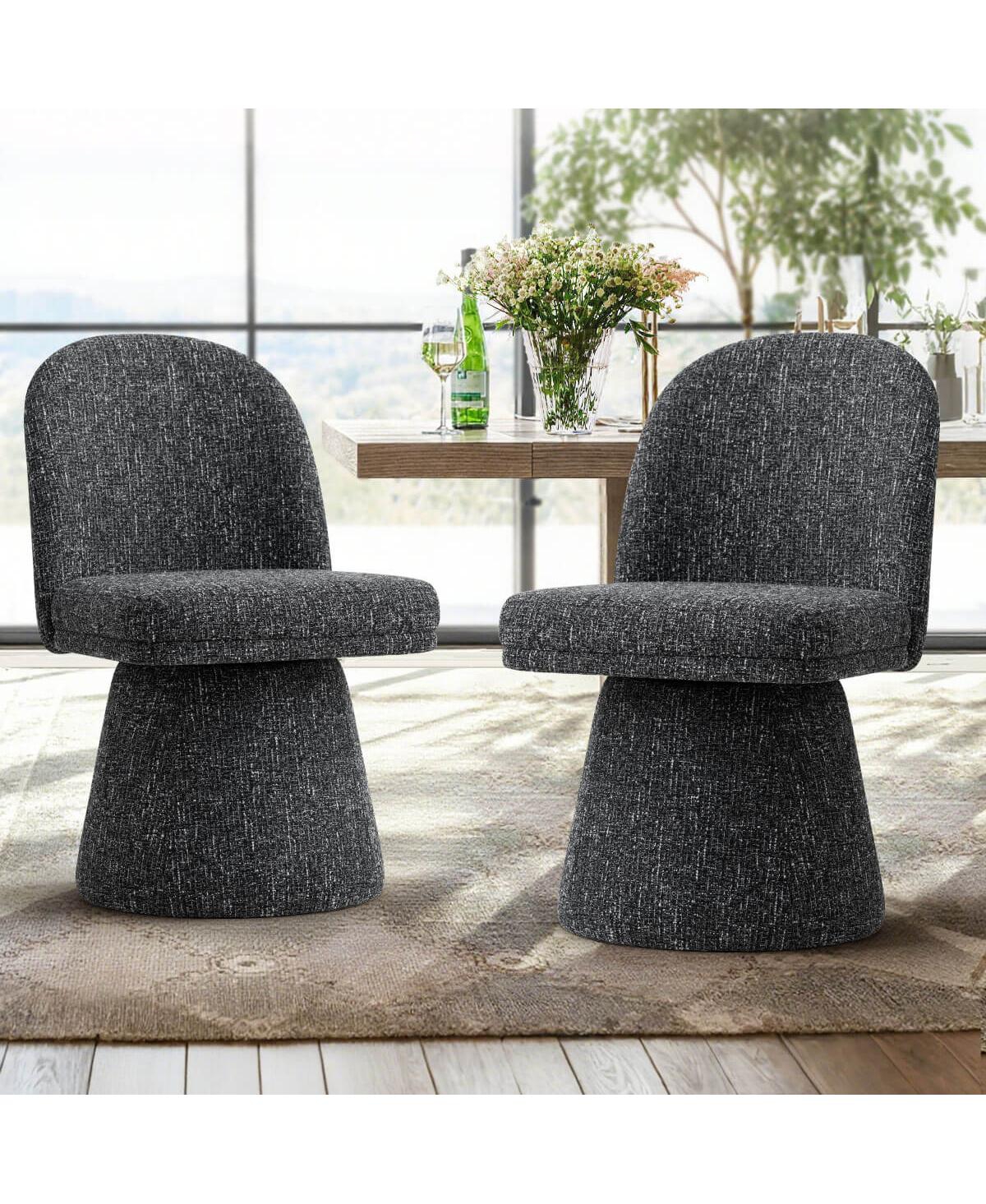 Click here for Maison Boucle 360degree(s) Swivel Upholstered Dini... prices