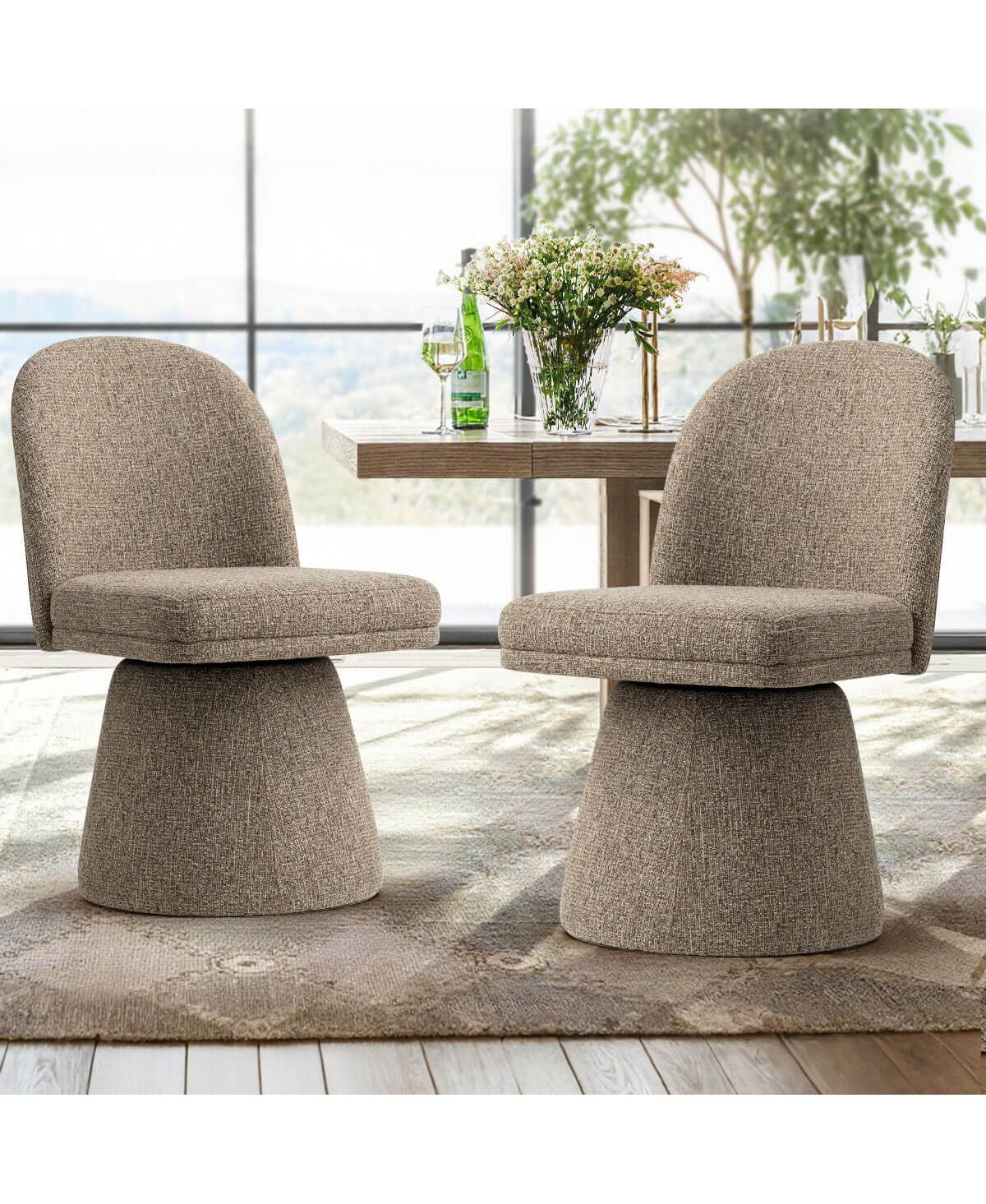 Click here for Maison Boucle 360degree(s) Swivel Upholstered Dini... prices