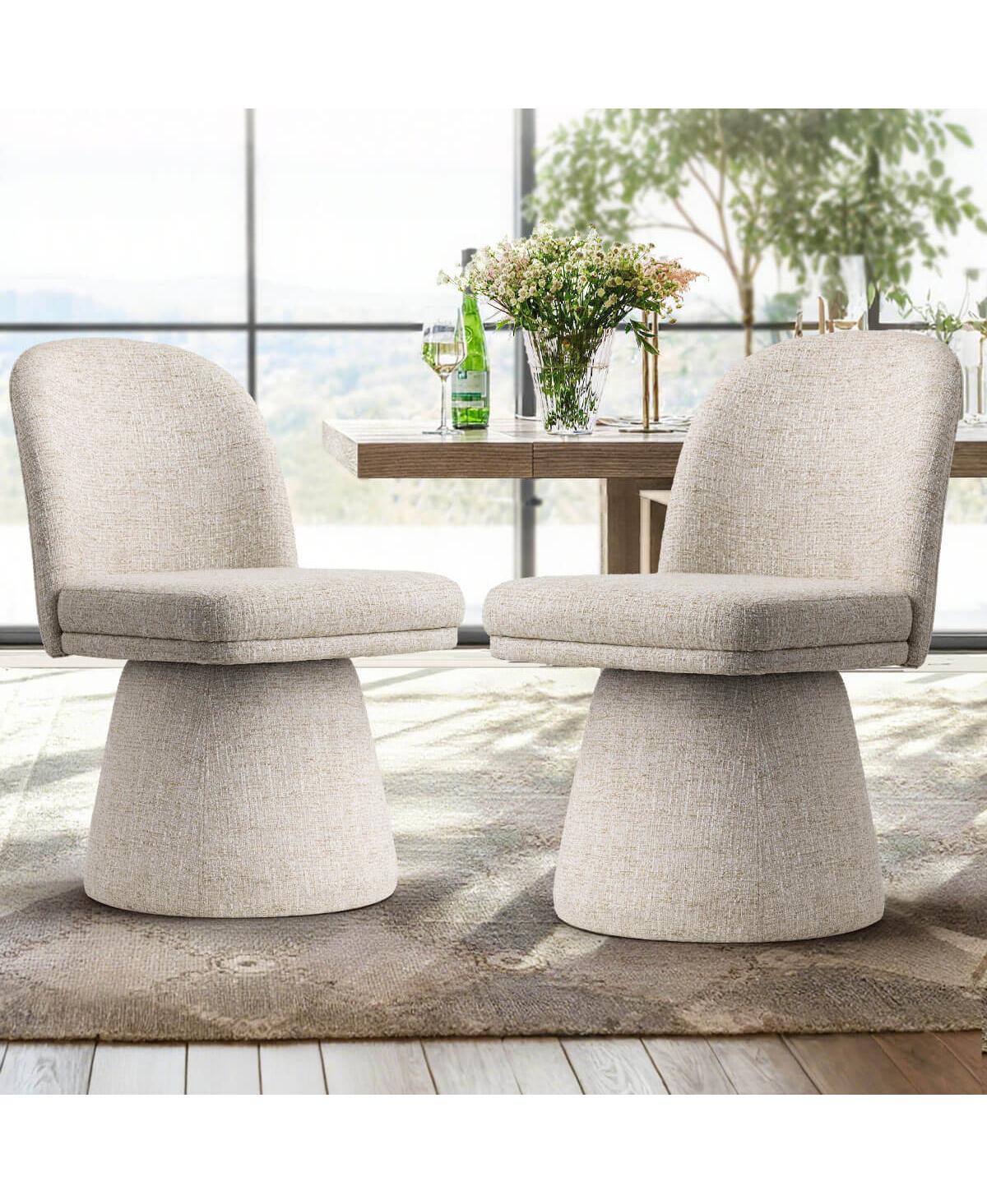 Click here for Maison Boucle 360degree(s) Swivel Upholstered Dini... prices
