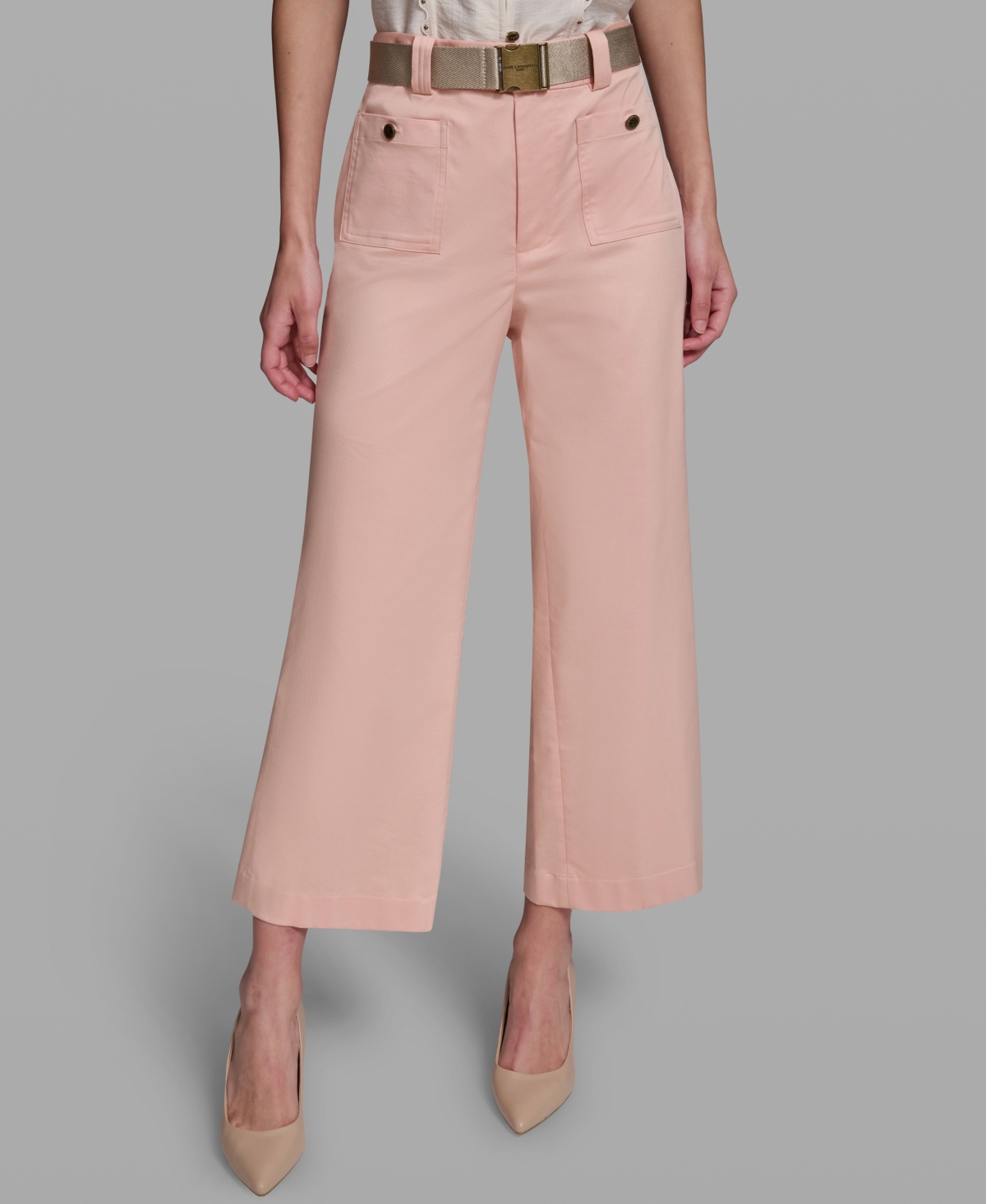 Click here for Karl Lagerfeld Paris Womens Mid-Rise Belted Pants... prices