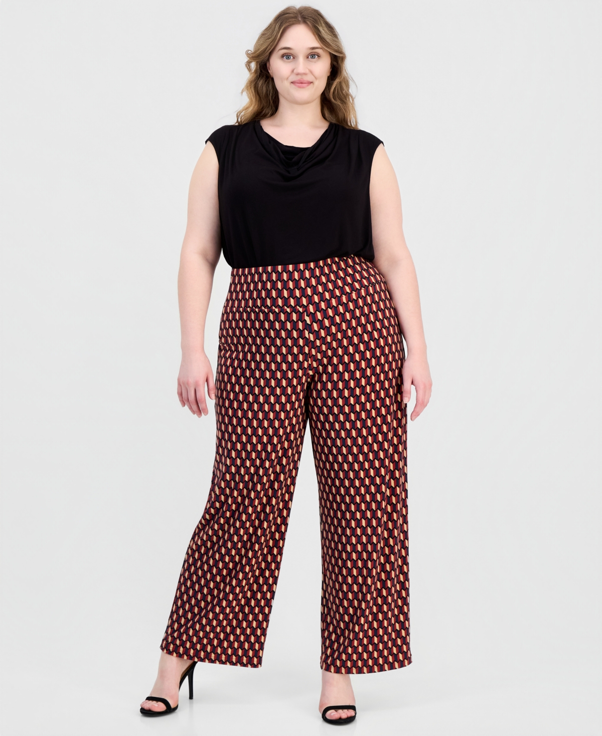 Click here for Anne Klein Plus Size Pull-On High-Rise Wide-Leg Pa... prices