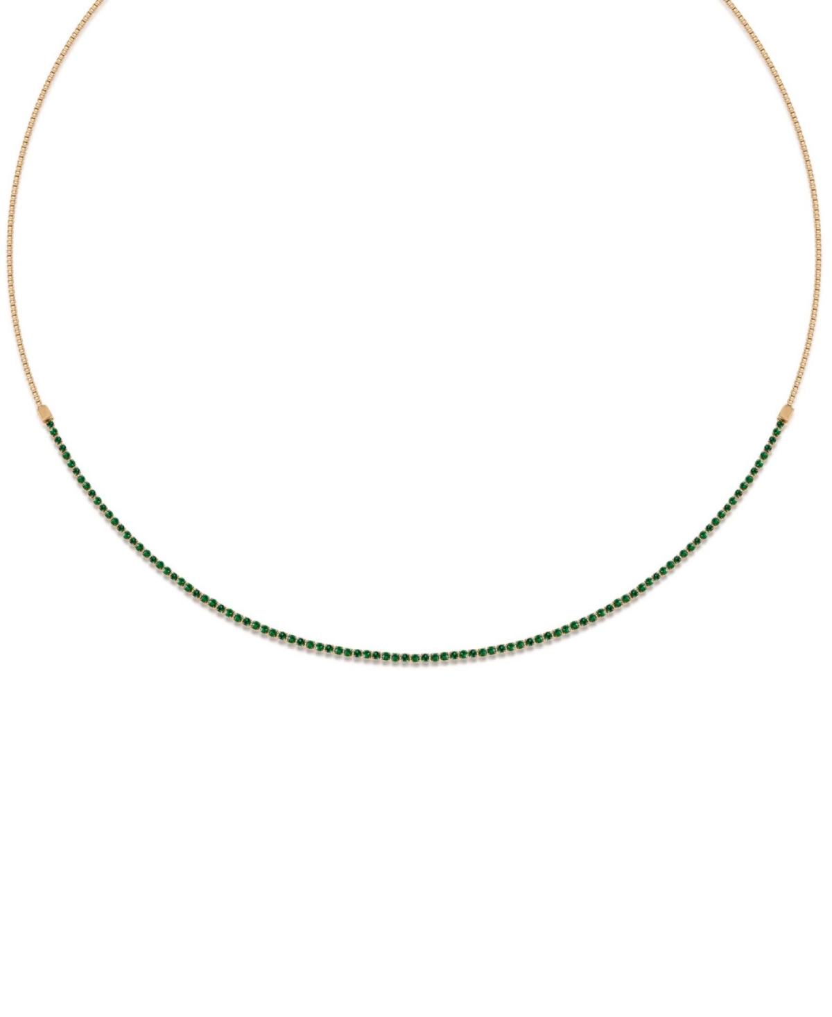 Click here for Ettika Adjustable Box Chain Necklace - Green prices