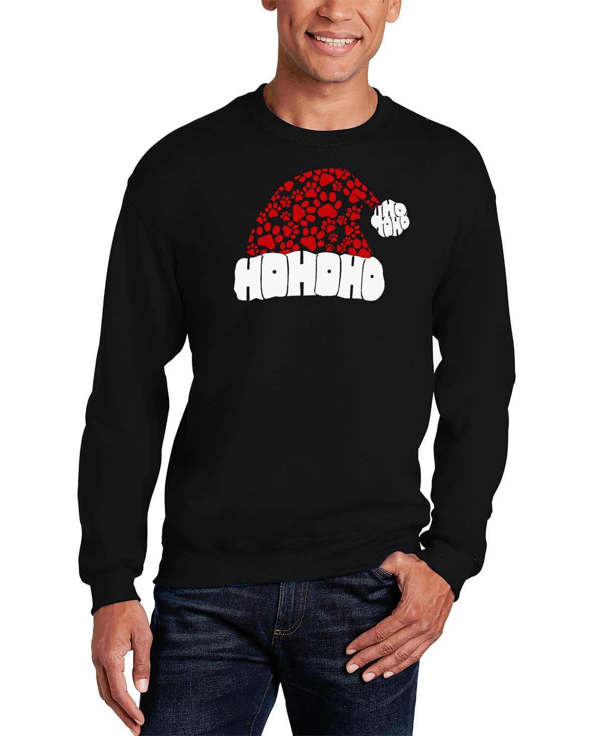 Click here for La Pop Art Mens Pet Hat Christmas Word Art Crewnec... prices