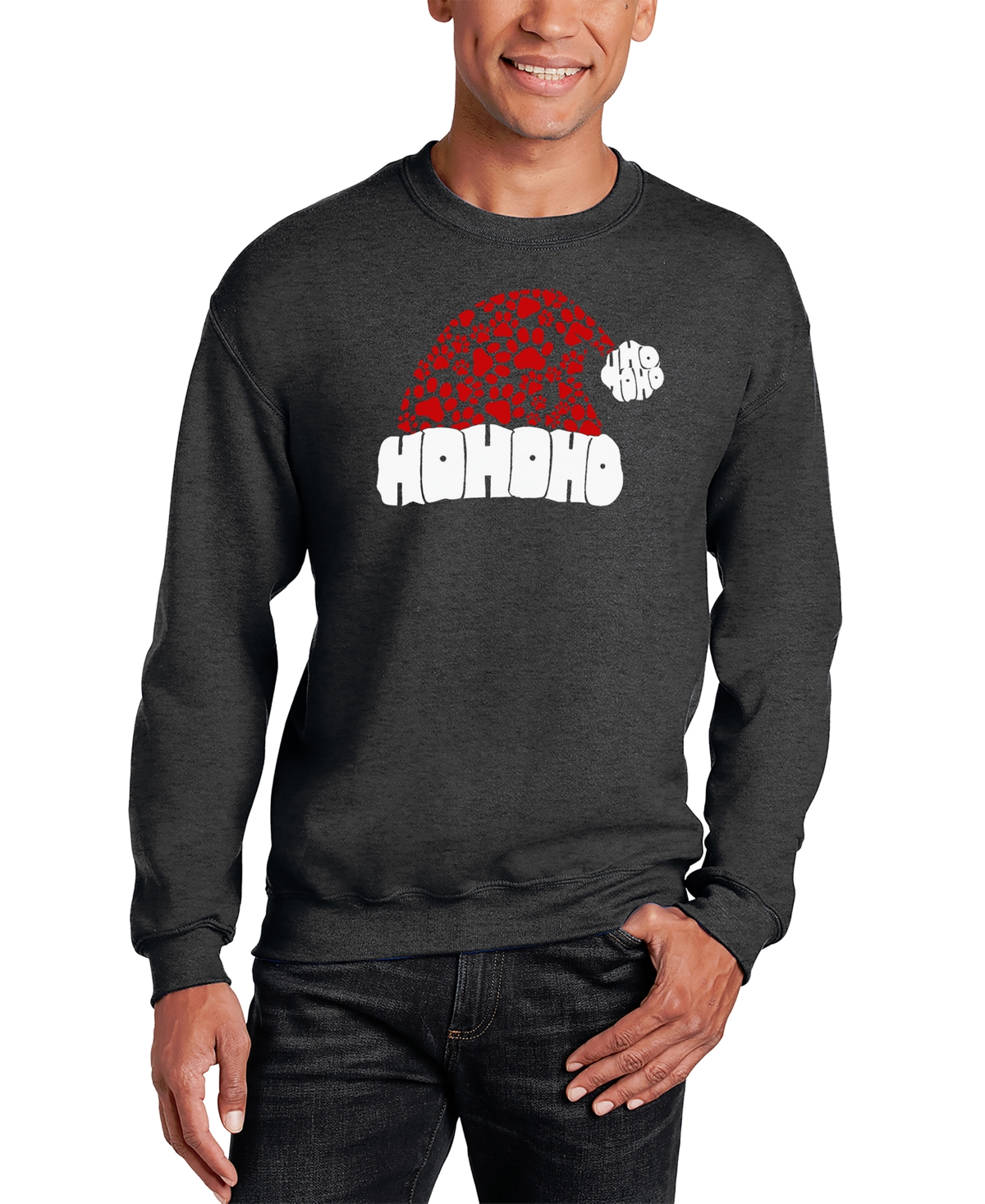 Click here for La Pop Art Mens Pet Hat Christmas Word Art Crewnec... prices