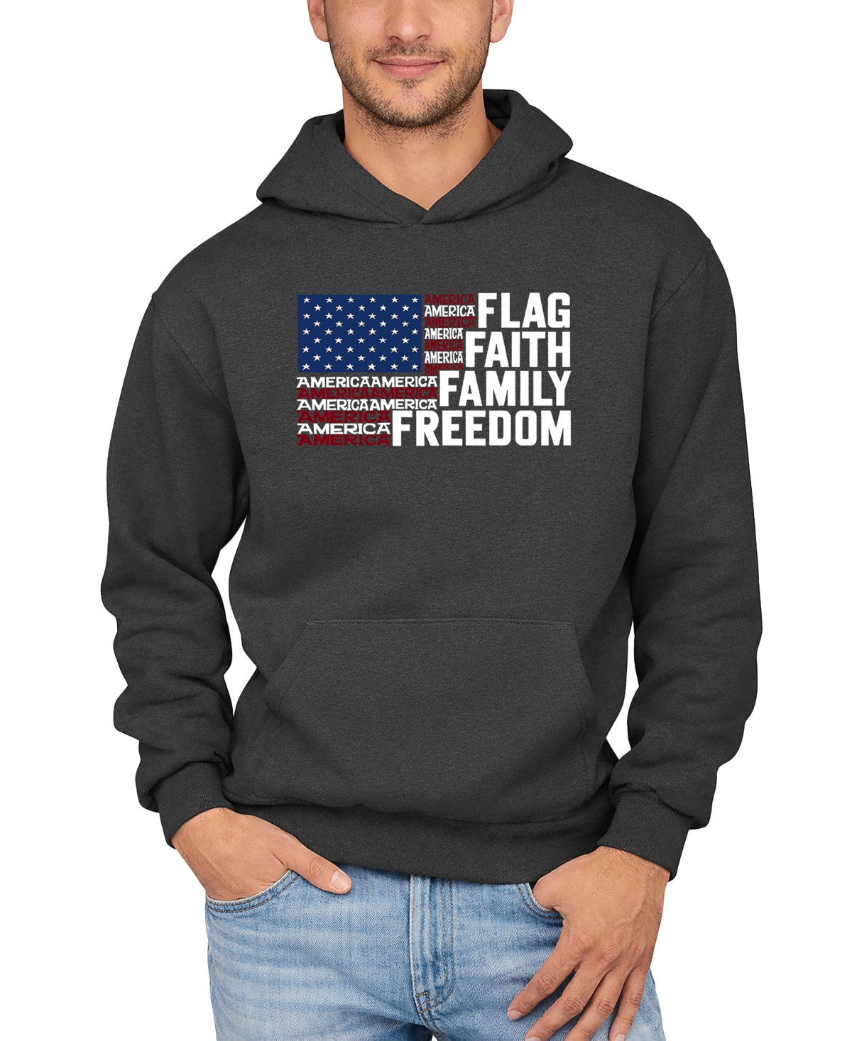 Click here for La Pop Art Mens Family Word Art Hooded Sweatshirt... prices