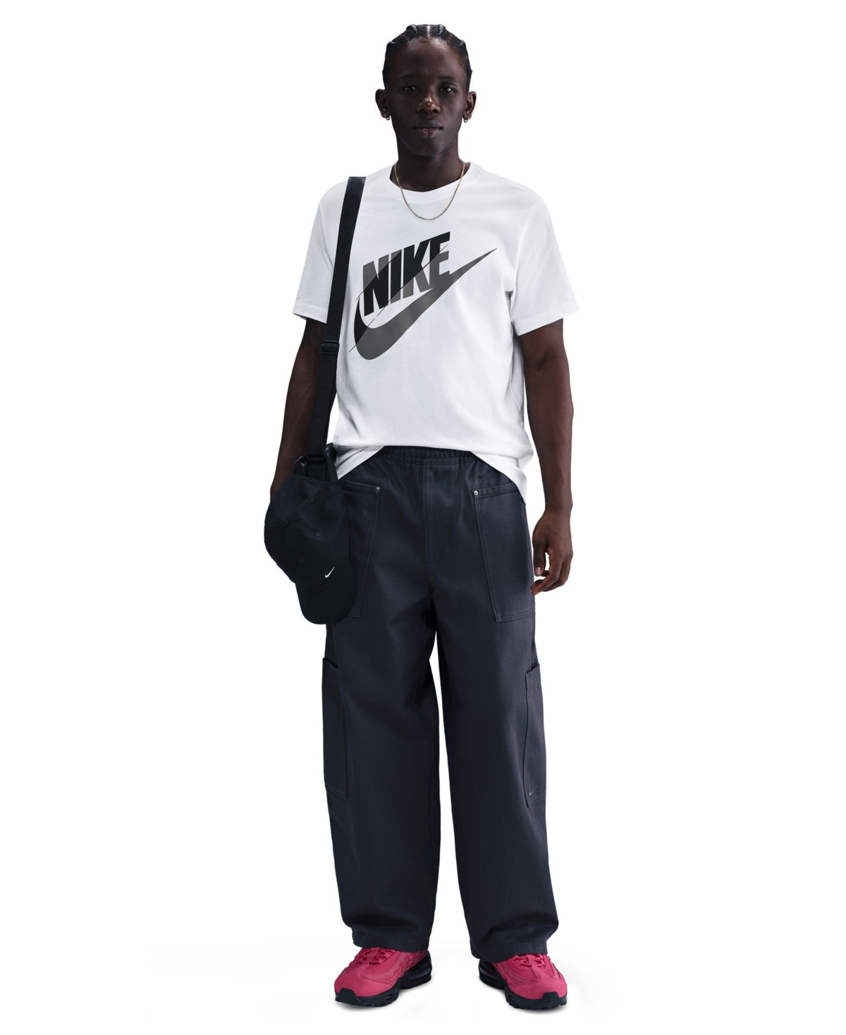 Click here for Nike Mens Block Futura Crewneck T-Shirt - White prices