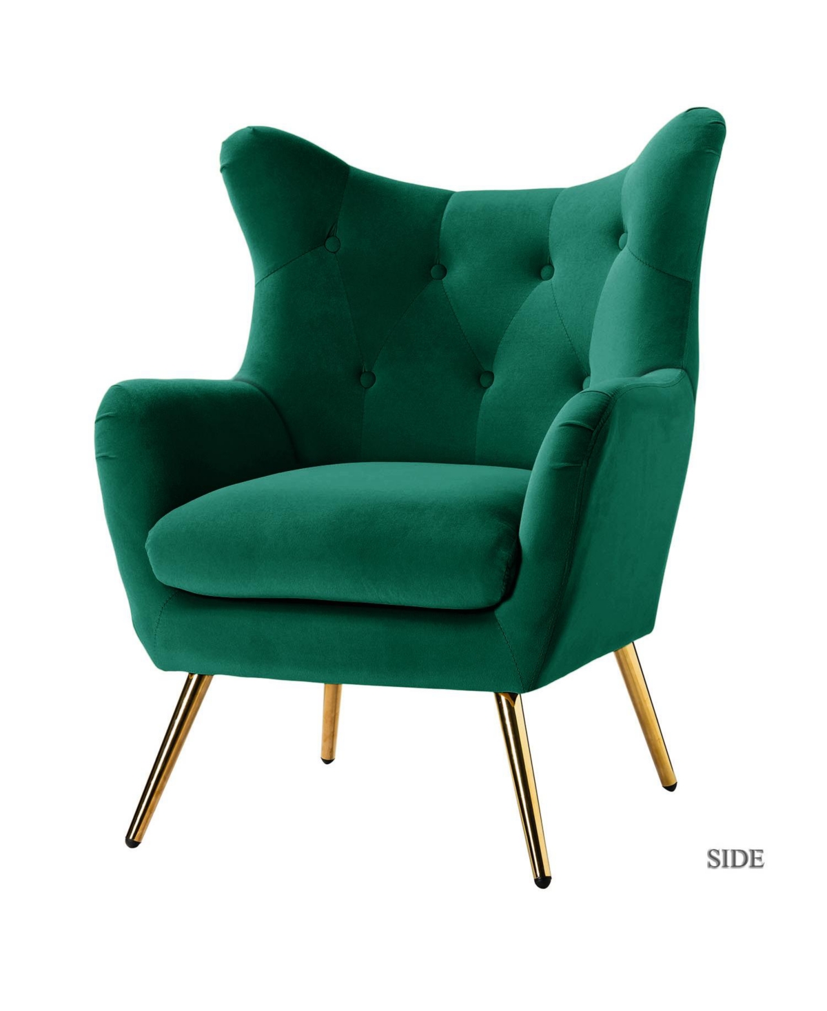 Click here for Hulala Home Avianna Wide Tufted Velvet Wingback Ch... prices