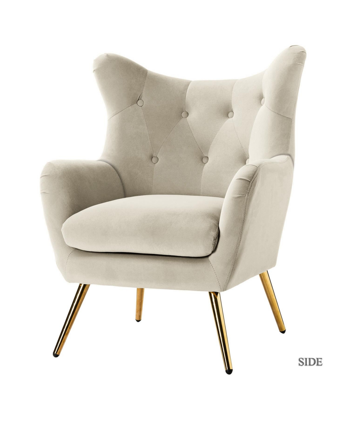 Click here for Hulala Home Avianna Wide Tufted Velvet Wingback Ch... prices