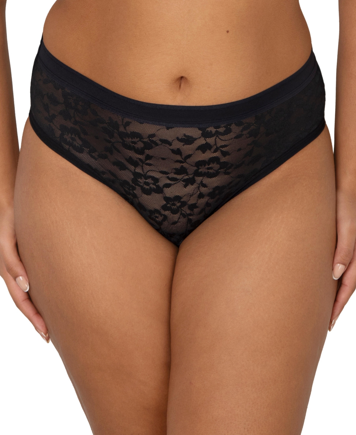 Click here for Curvy Couture Womens No Show Lace High Cut Brief P... prices