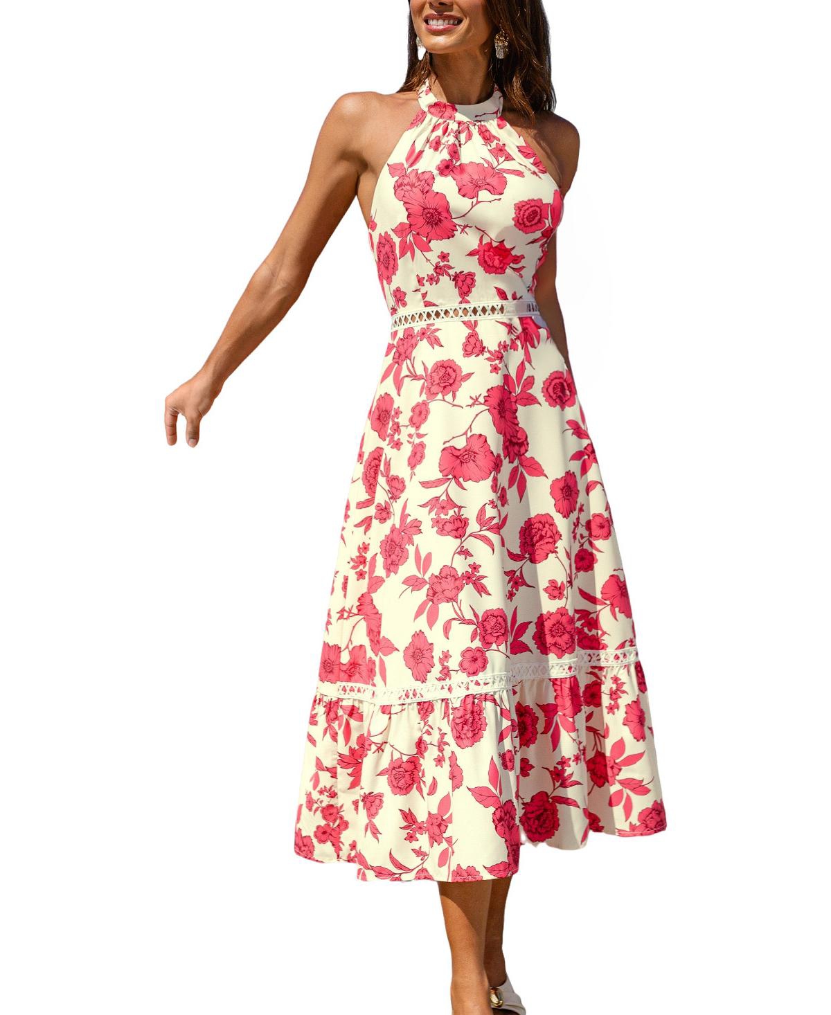 Click here for Cupshe Womens Halter Neck Pull-On Occasion Dress... prices